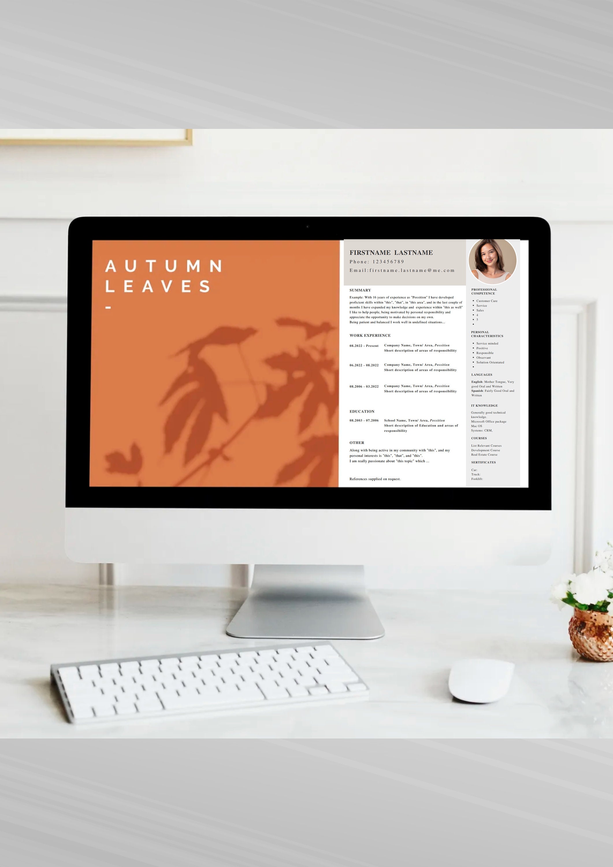 Pro CV Template Canva Edit, Clean Cv Template With Picture, Pro CV ...