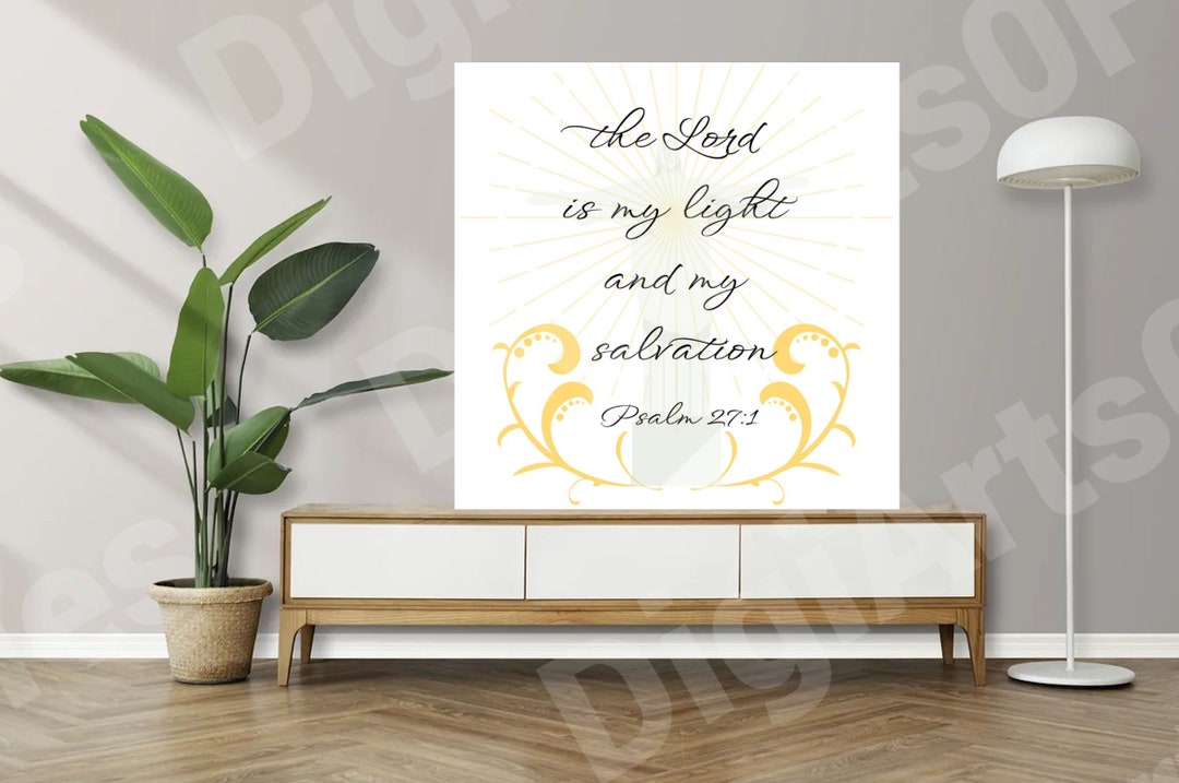 The Lord is My Light, Jesus Printable, Faith Art, Printable Image ...