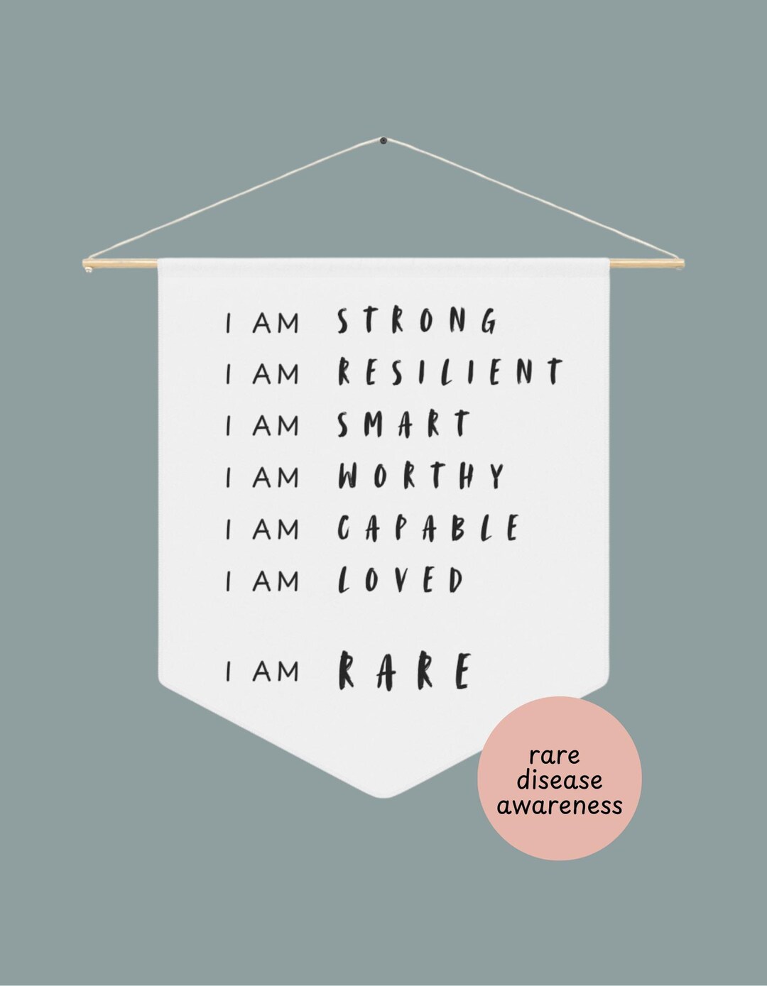 I Am Rare Nursery Kids Room Sign Banner, Rare Disease Awareness Pennant ...