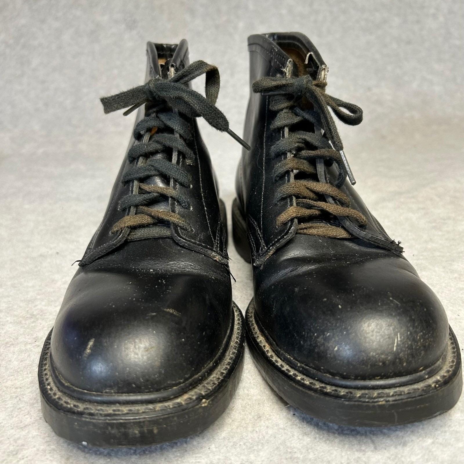 Vintage B.F. Goodrich Black Leather Work Boots USA Oil Resistant 8.5-9 ...
