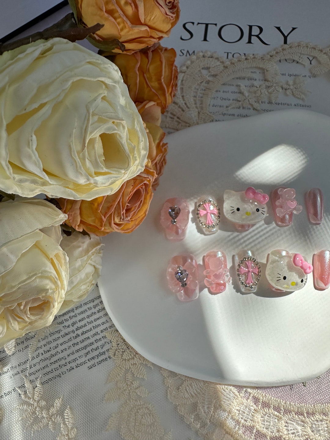 Angle Me Hello Kitty Nails - Etsy