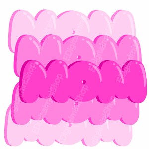 Mom Svg Png Pdf Jpeg Pink Bubble Letters Digital Download - Etsy