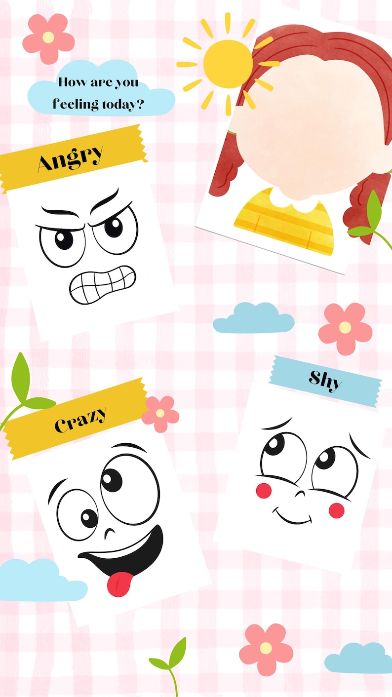 Emotions Cut and Paste Activity Pack 12 Fun Educational Pages for ...