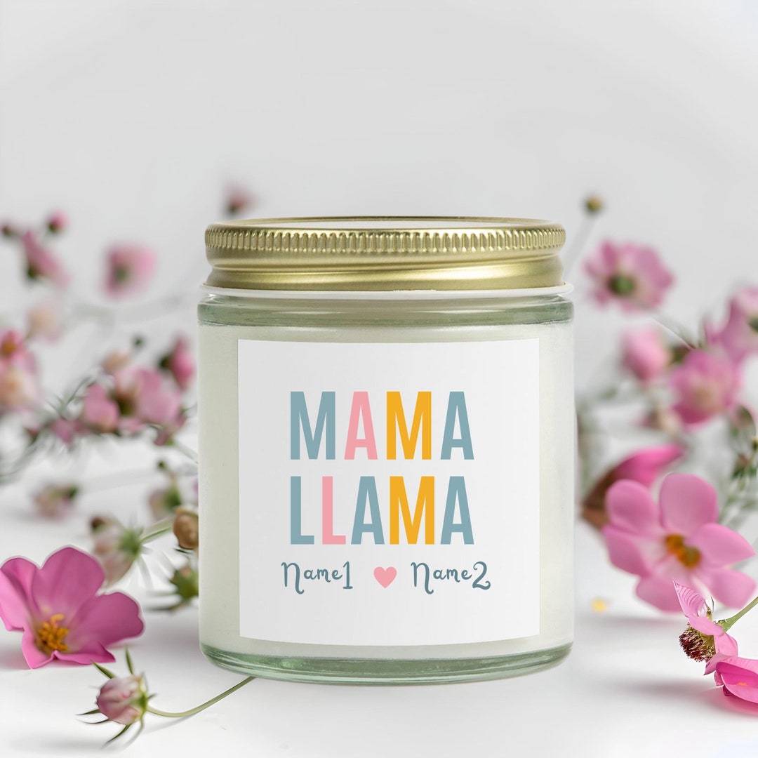 Personalized Mama Llama Candle, Custom Mothers Day Gift, Scented Candle ...