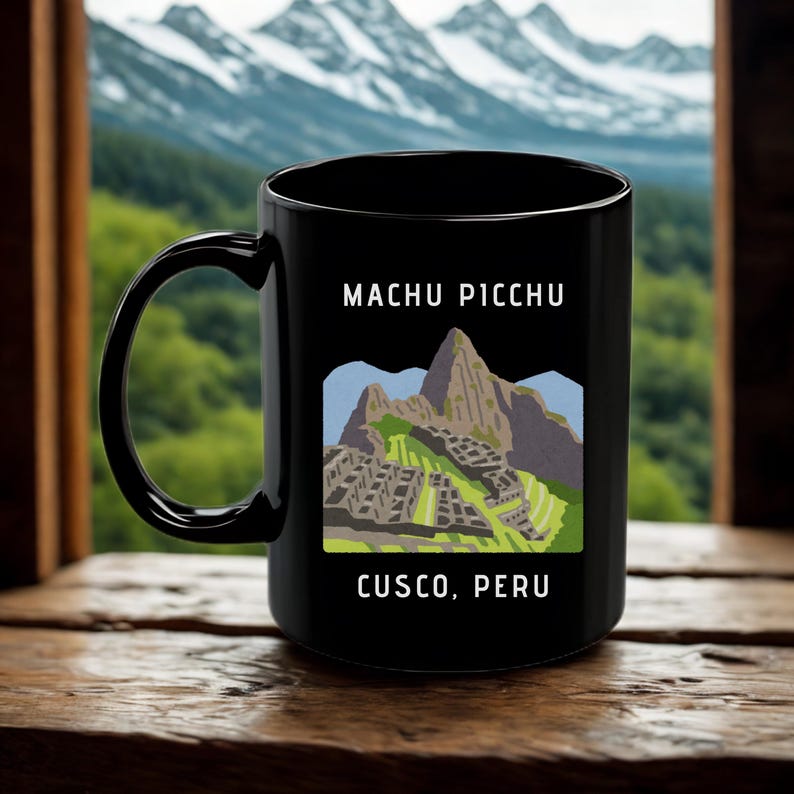Machu Picchu Peru Mug, Watercolor Mountain Mug, Gift for Adventure ...