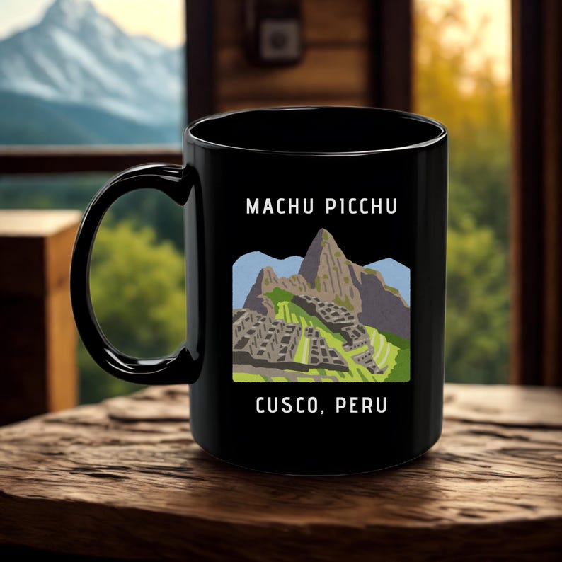 Machu Picchu Peru Mug, Watercolor Mountain Mug, Gift for Adventure ...