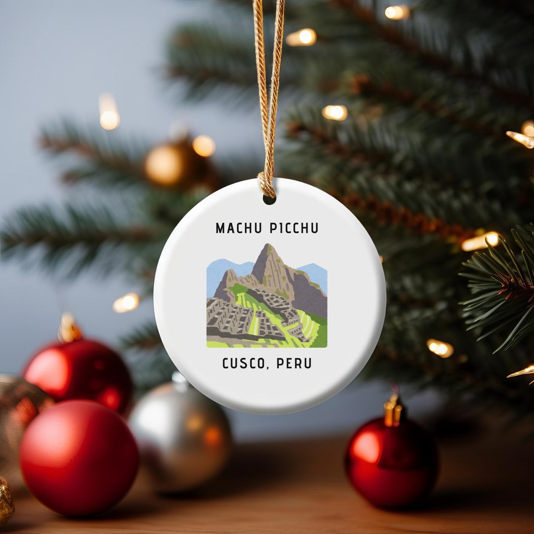 Machu Picchu Ornament, Peru Ornament, Travel Ornament, Machu Picchu ...