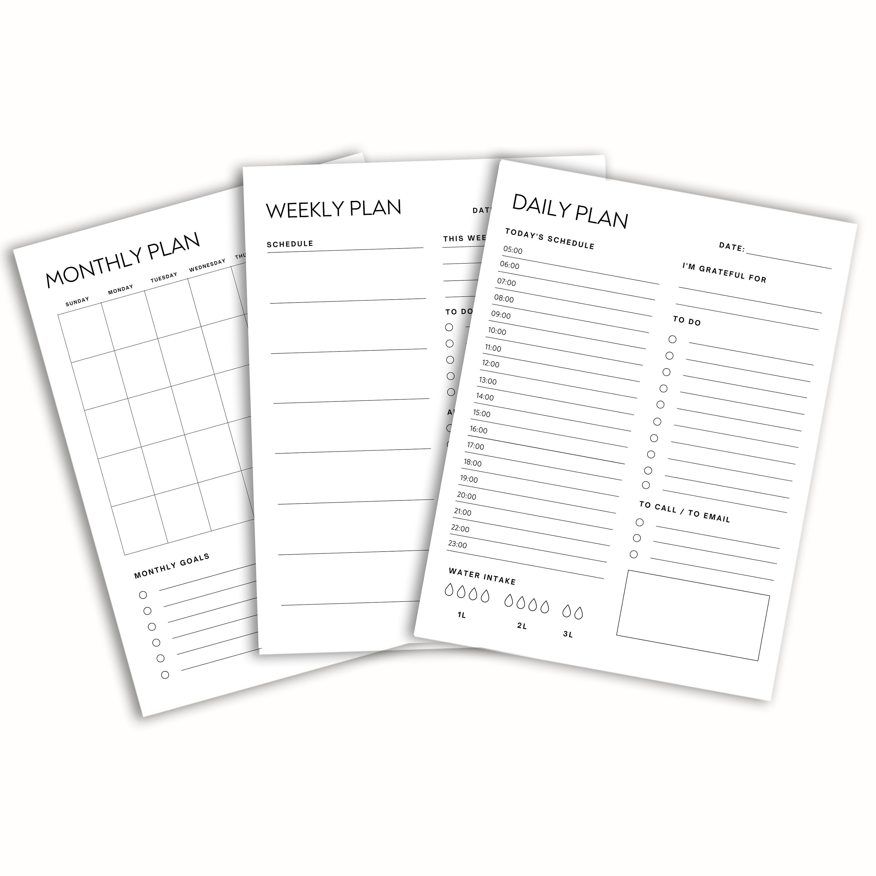 2023 Printable Daily Weekly Monthly Planner Goodnotes - Etsy