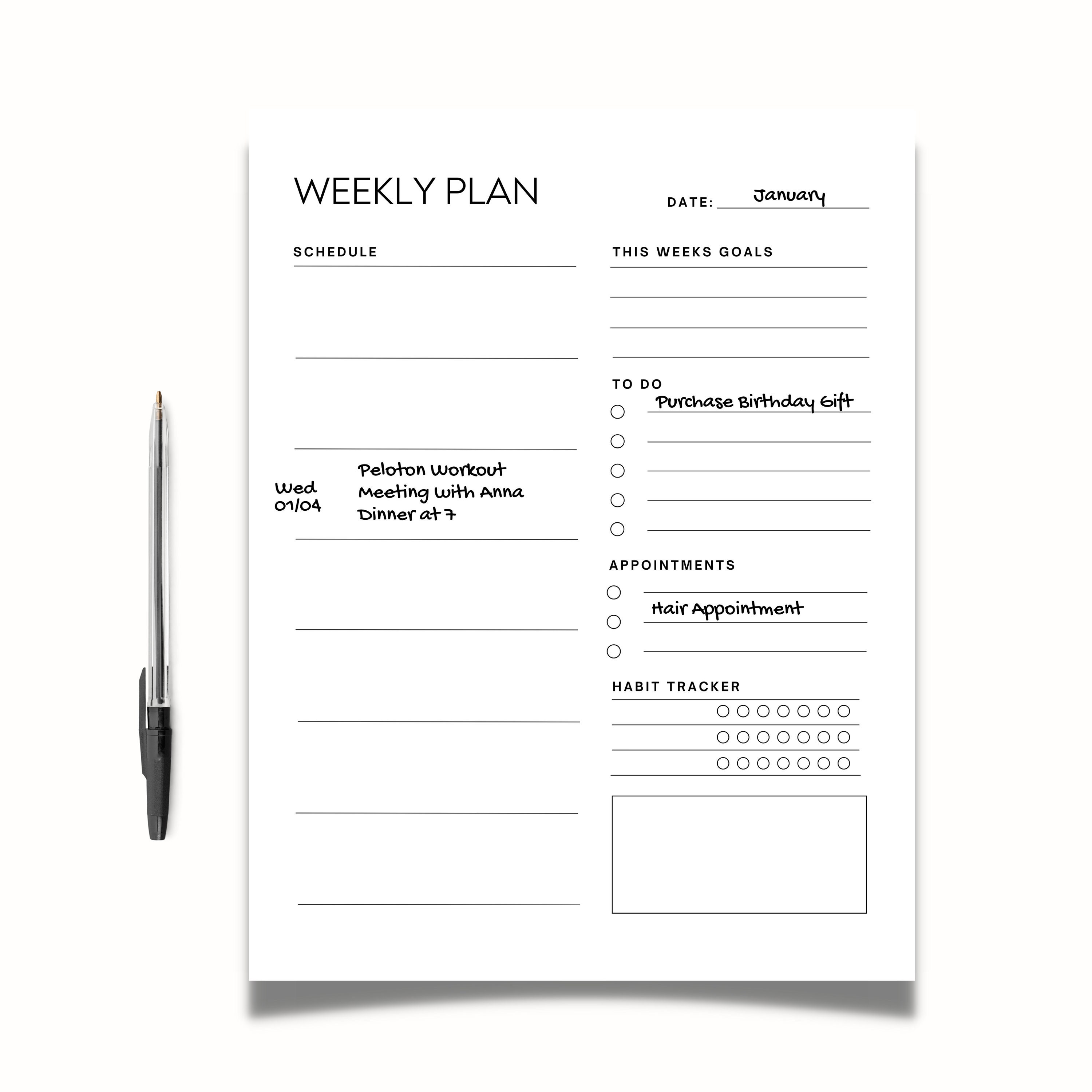 2023 Printable Daily Weekly Monthly Planner Goodnotes - Etsy