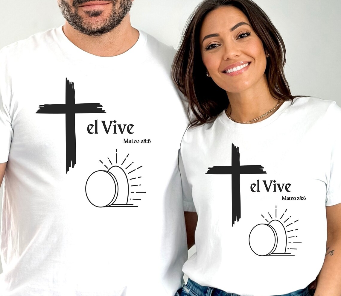 El Vive Tshirt Spanish Christian Shirt Christian Easter - Etsy