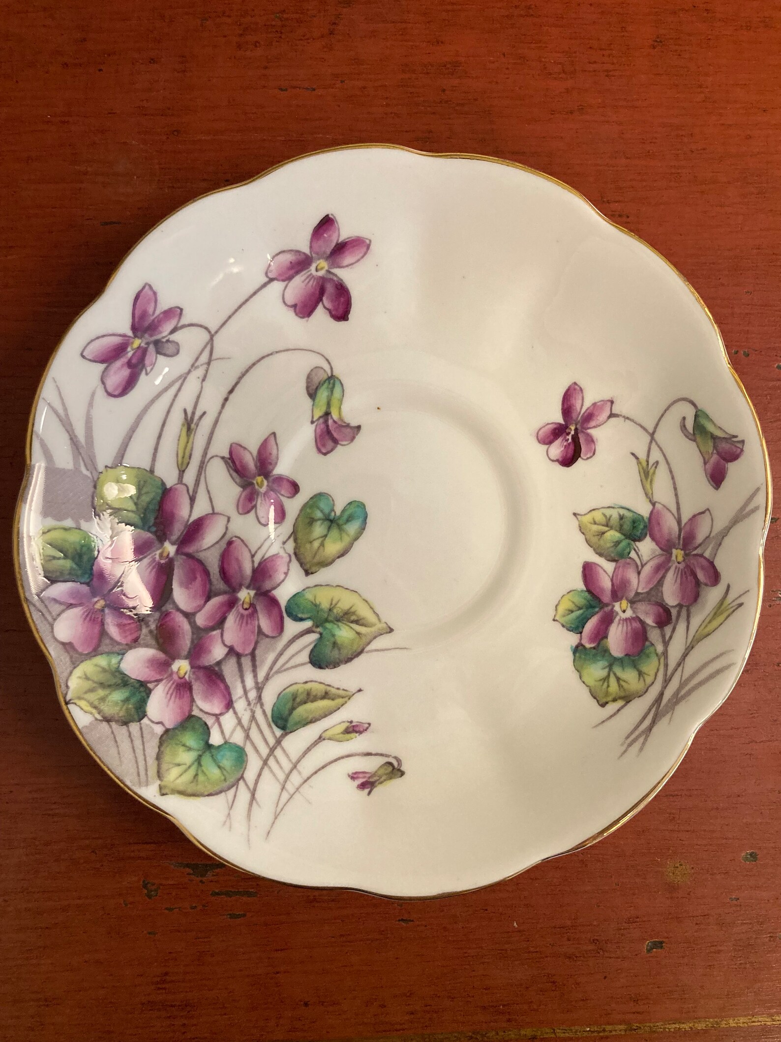 Vintage Royal Albert Violets Teacup and Saucer Flower of the Month Series No. 2, February, Hand ...