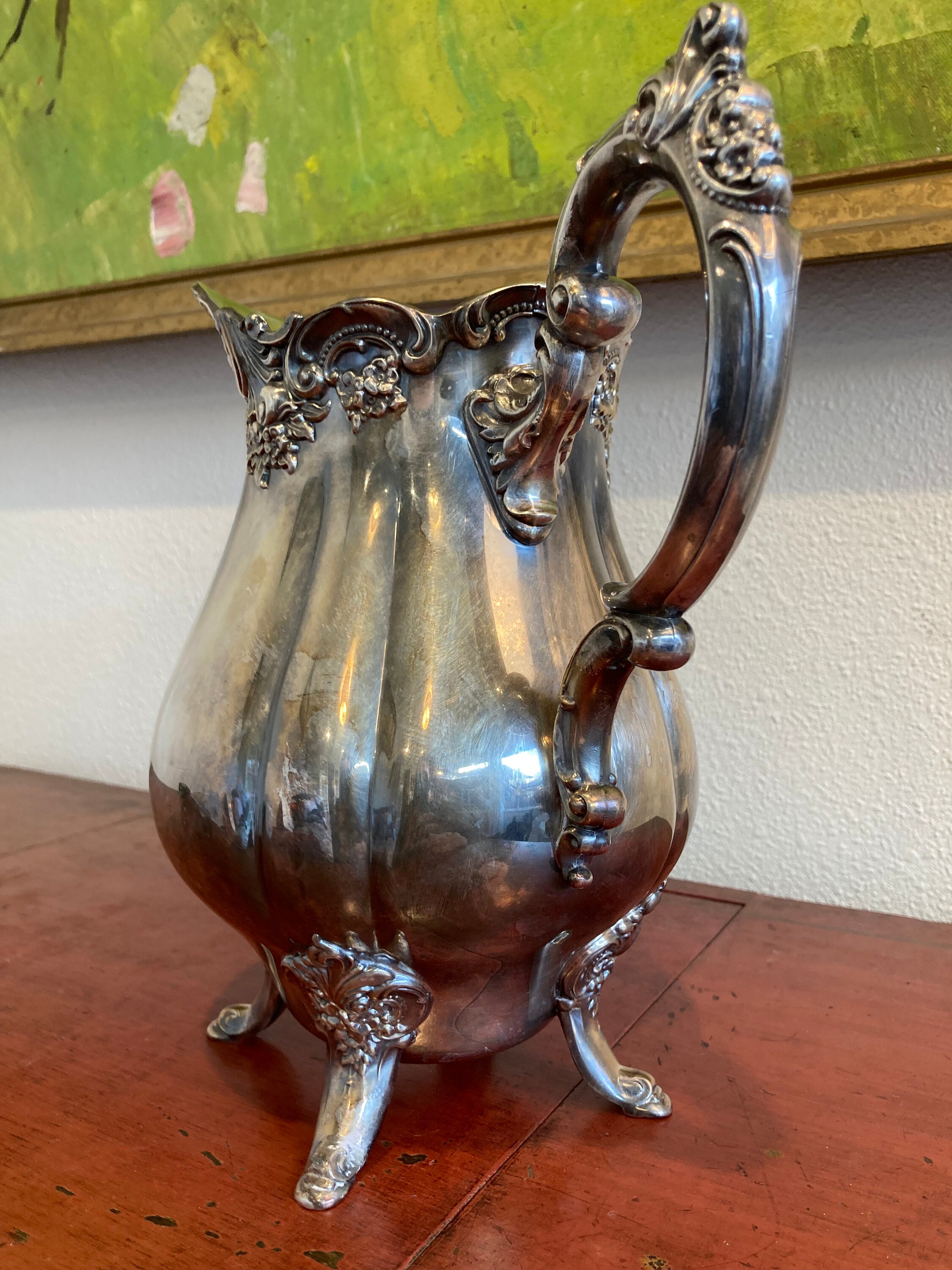 Vintage Silver Pitcher Baroque by Wallace Silver Footed Pitcher #267 - Etsy
