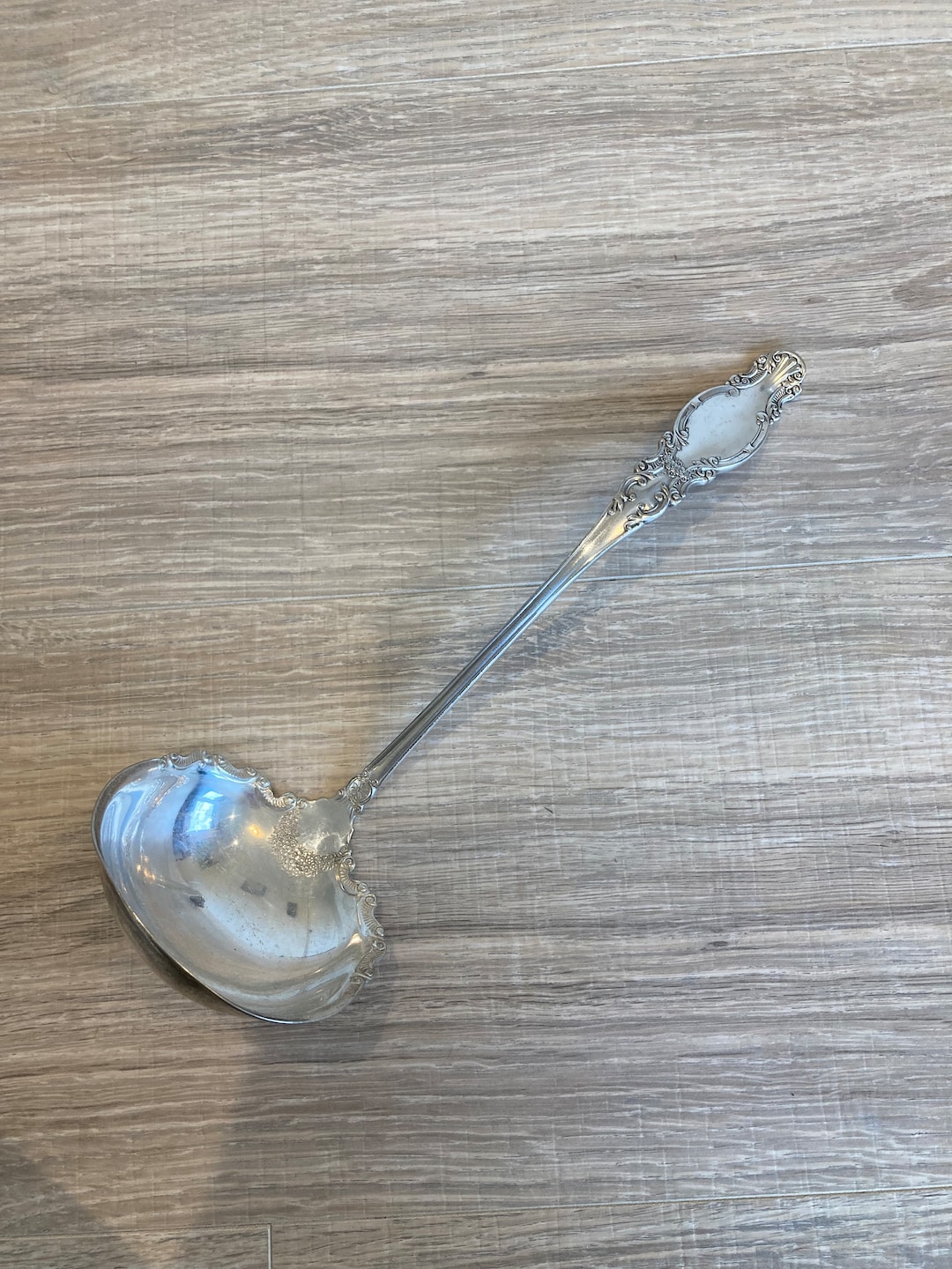 Large Vintage Ladle by WM Rogers Silverplate With Exquisite Designs - Etsy