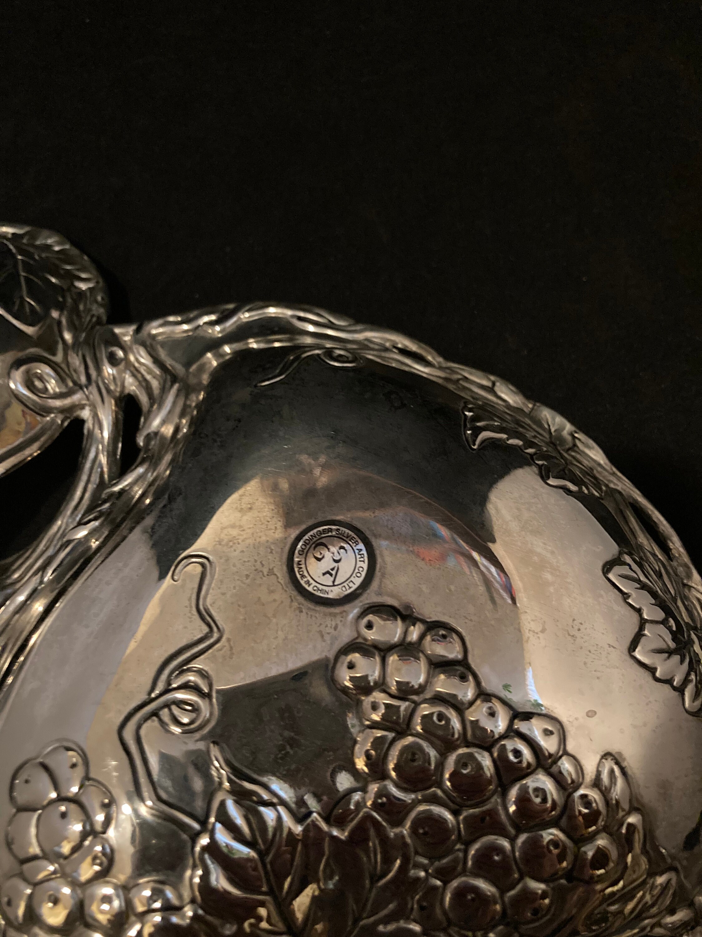 Silver Heart Dish by Godinger Silver Art, Silver Plated With Grape ...