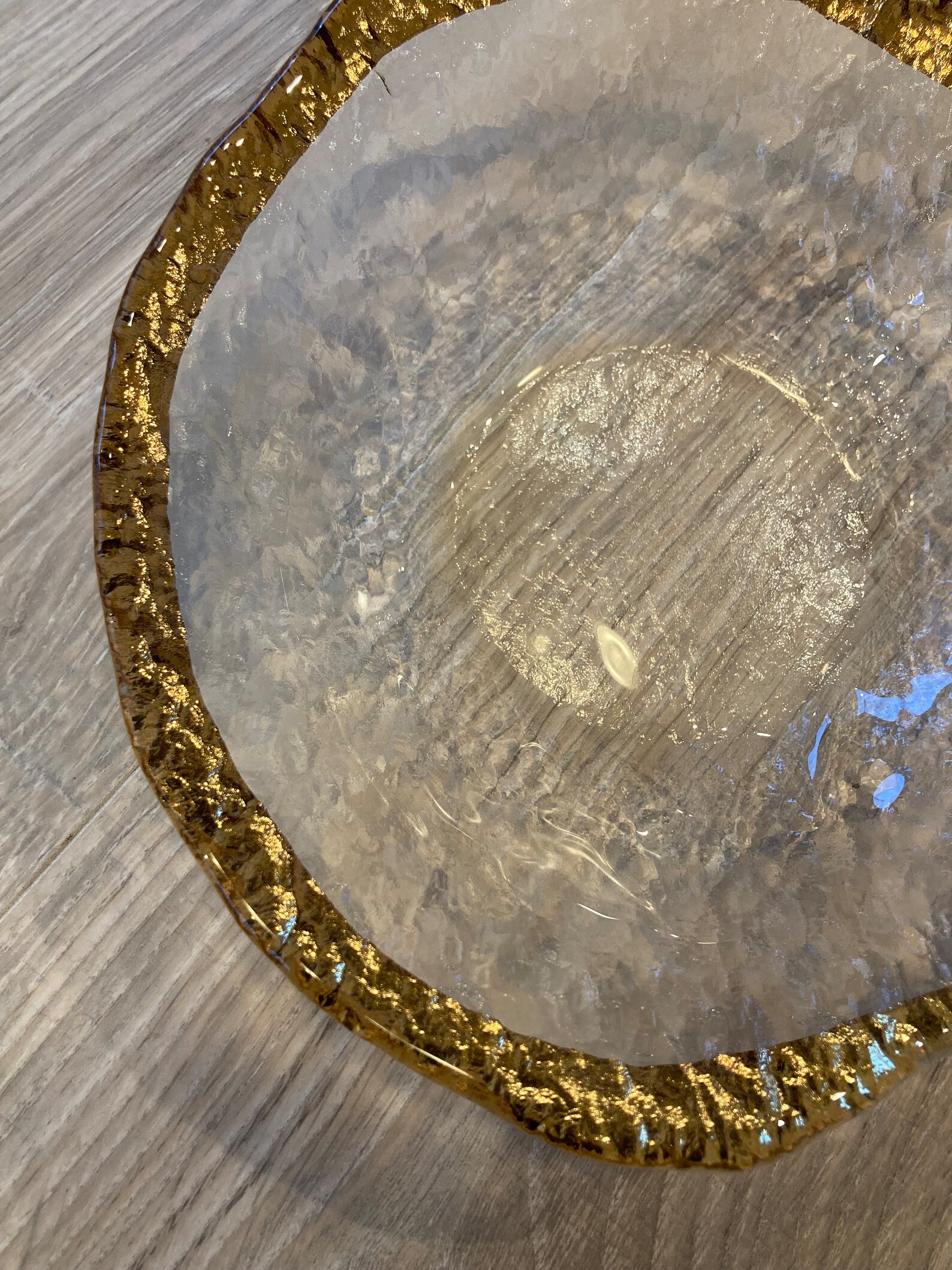 Vintage IVV Glacier Crystal Bowl: 10K Gold Trim, Mid Century Modern - Etsy