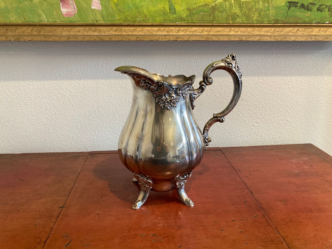 Vintage Silver Pitcher Baroque by Wallace Silver Footed Pitcher #267 - Etsy