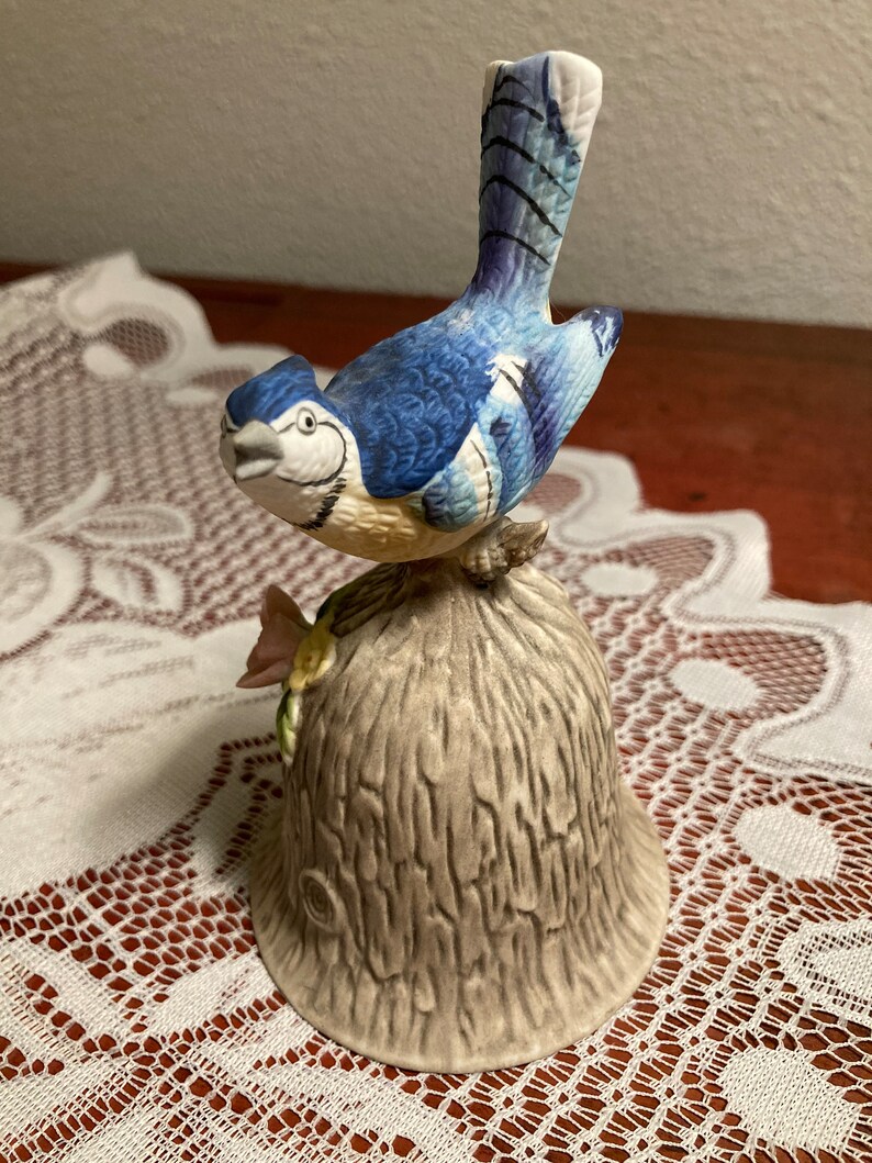 Towle Fine Bone China Bell With Blue Jay - Etsy