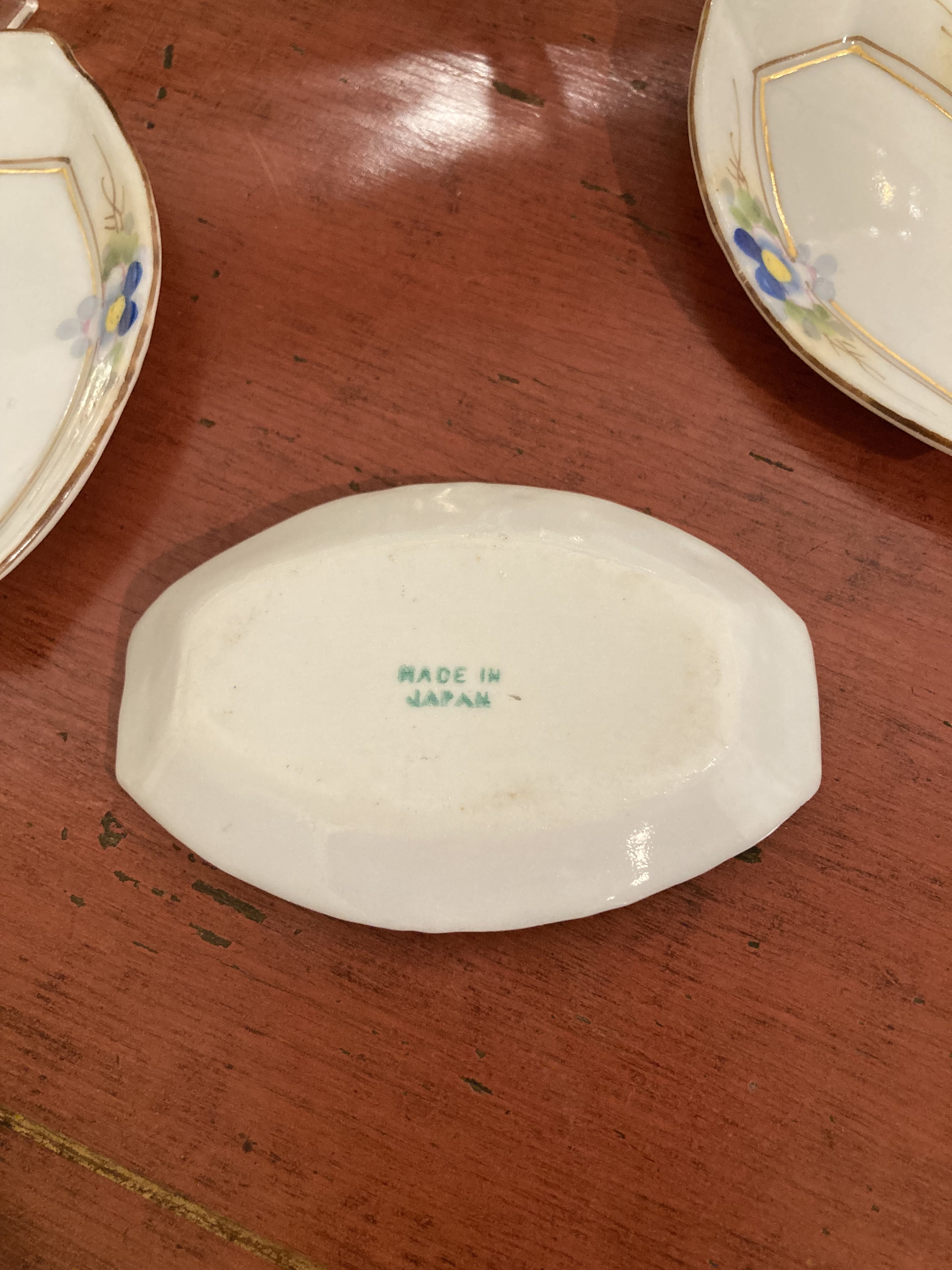 Vintage Nippon Celery Dish and Salt Cellars, Porcelain, Made in Japan ...