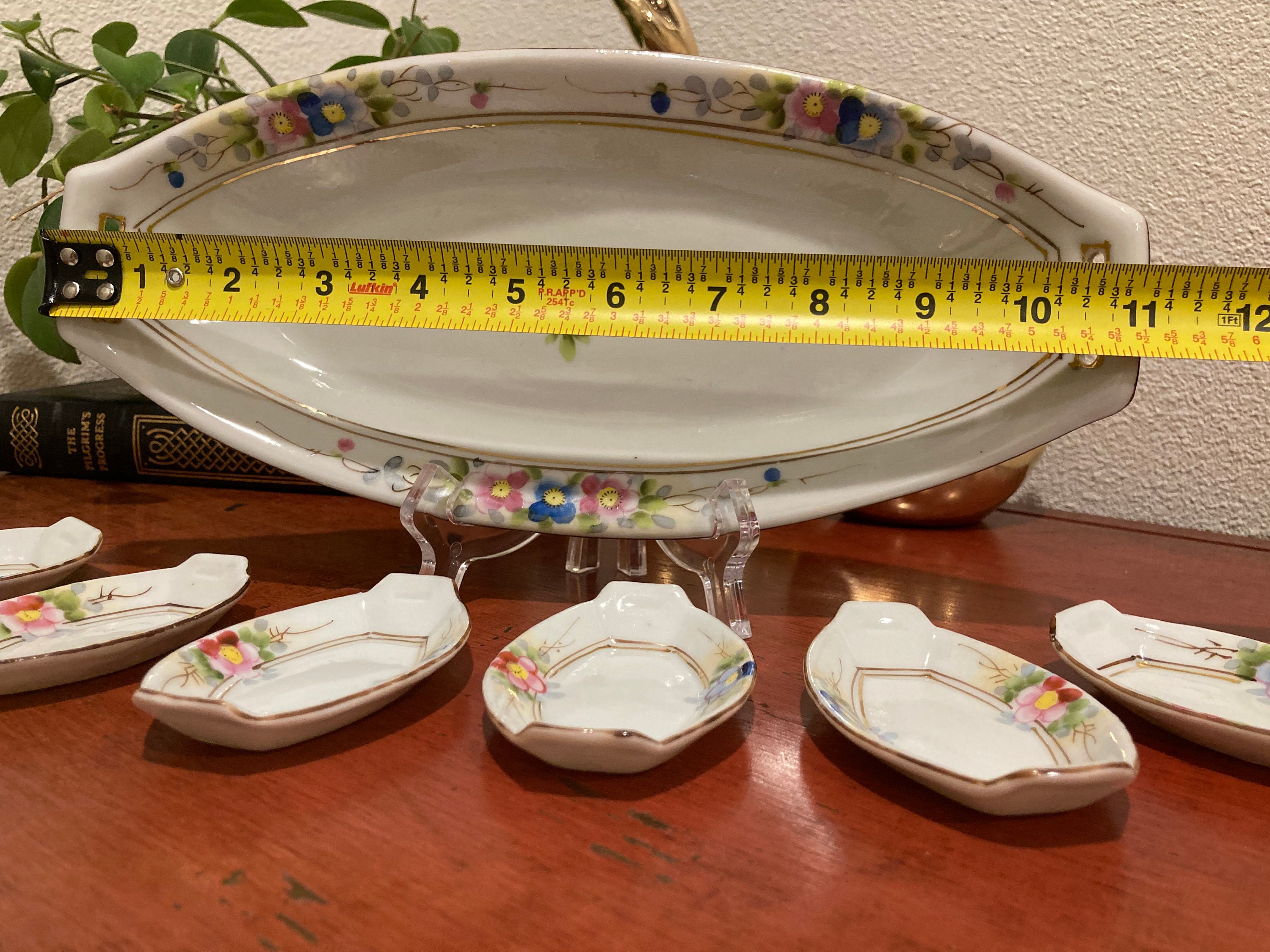 Vintage Nippon Celery Dish and Salt Cellars, Porcelain, Made in Japan ...