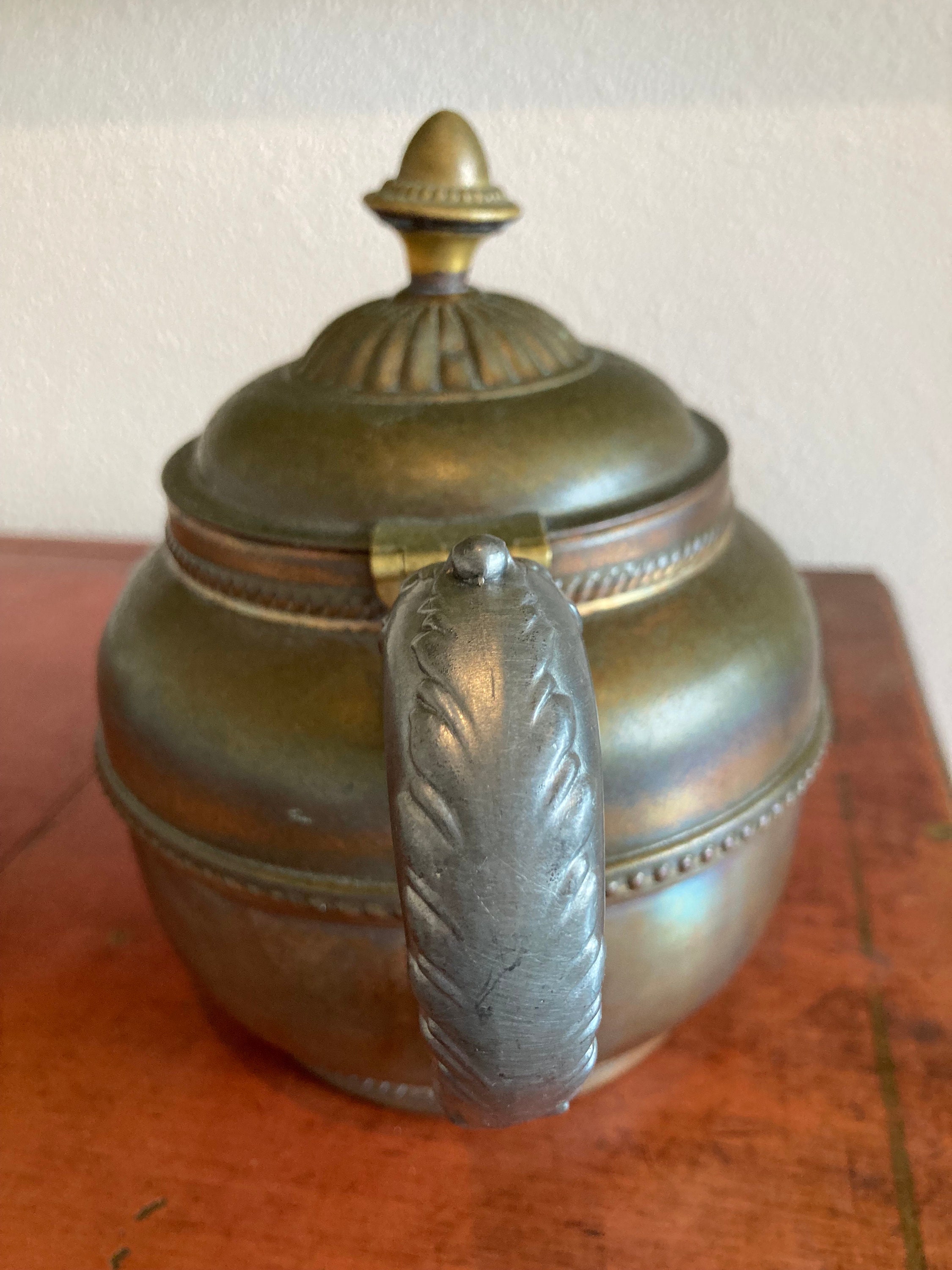 Antique Copper Pewter Teapot by Rochester Stamping Works NY, Vintage ...