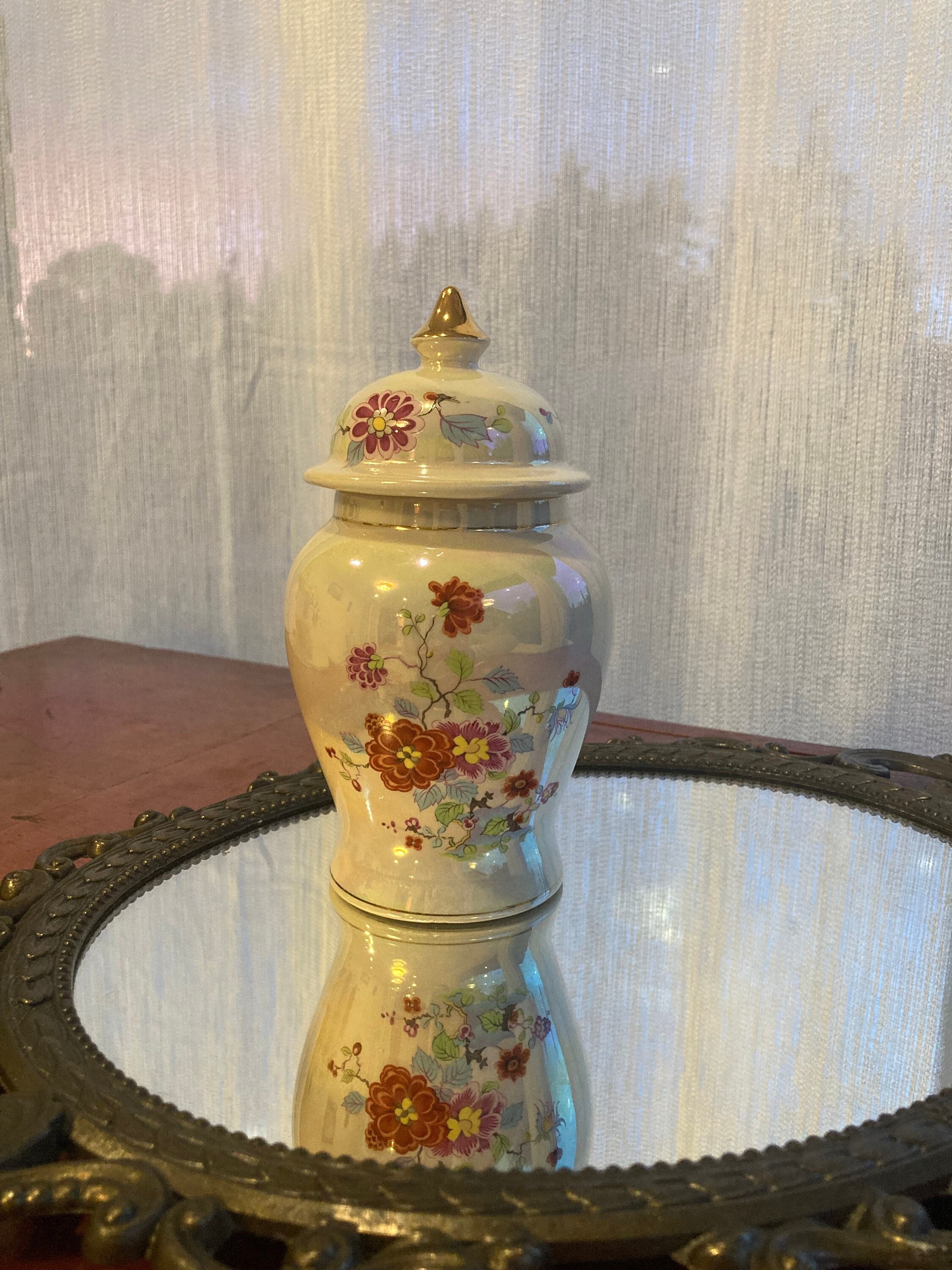 Vintage Lusterware Jar by Sadler, Made in England, Ginger Jar, Vase ...