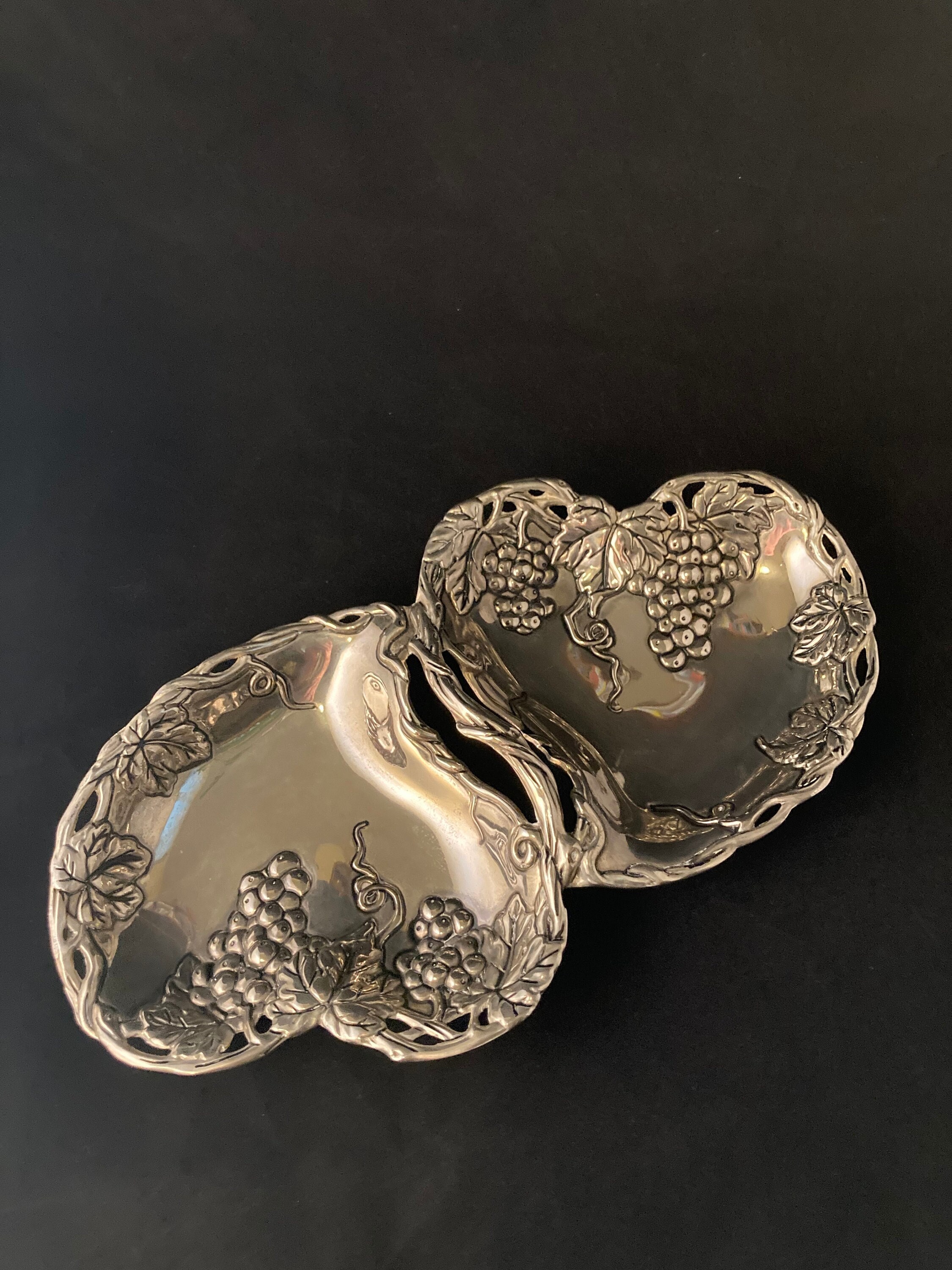 Silver Heart Dish by Godinger Silver Art, Silver Plated With Grape ...