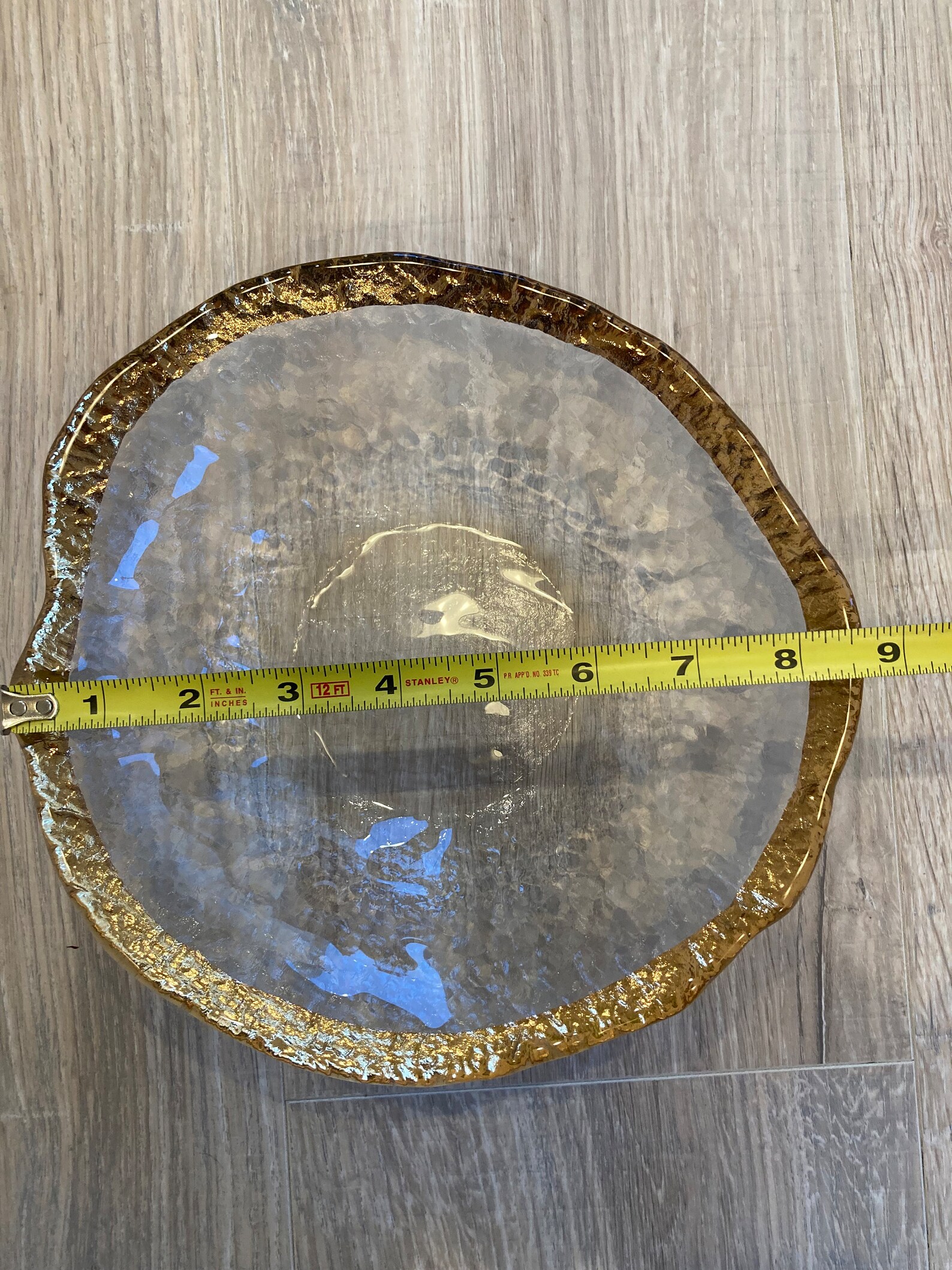 Vintage IVV Glacier Crystal Bowl: 10K Gold Trim, Mid Century Modern - Etsy