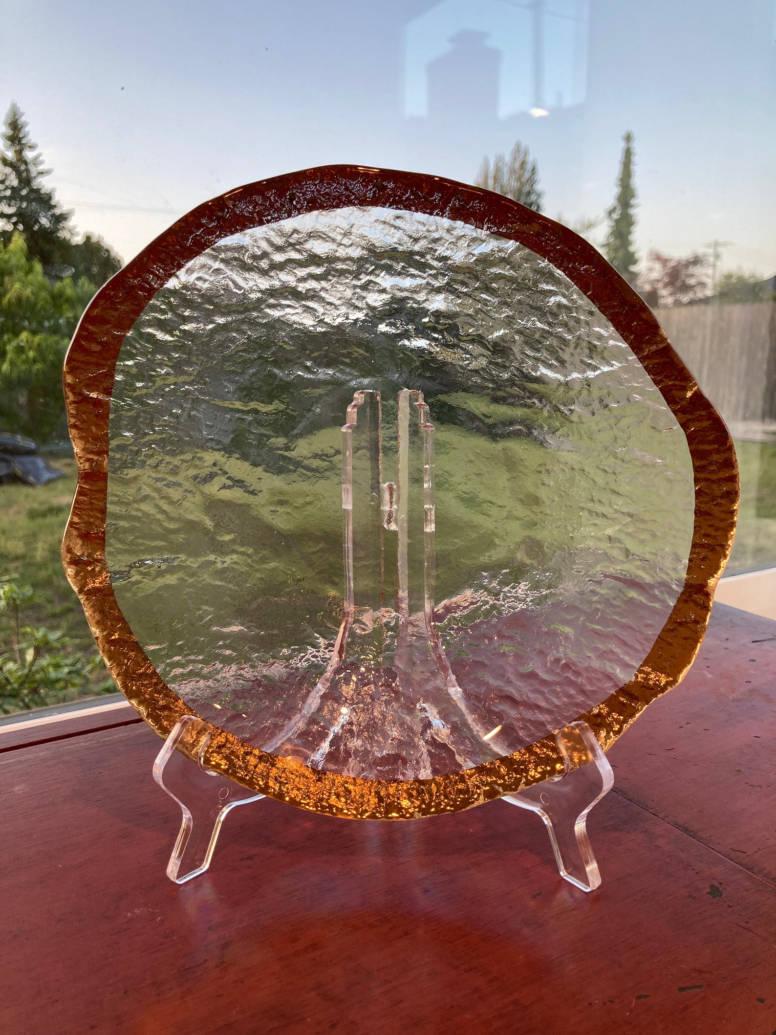 Vintage IVV Glacier Crystal Bowl: 10K Gold Trim, Mid Century Modern - Etsy