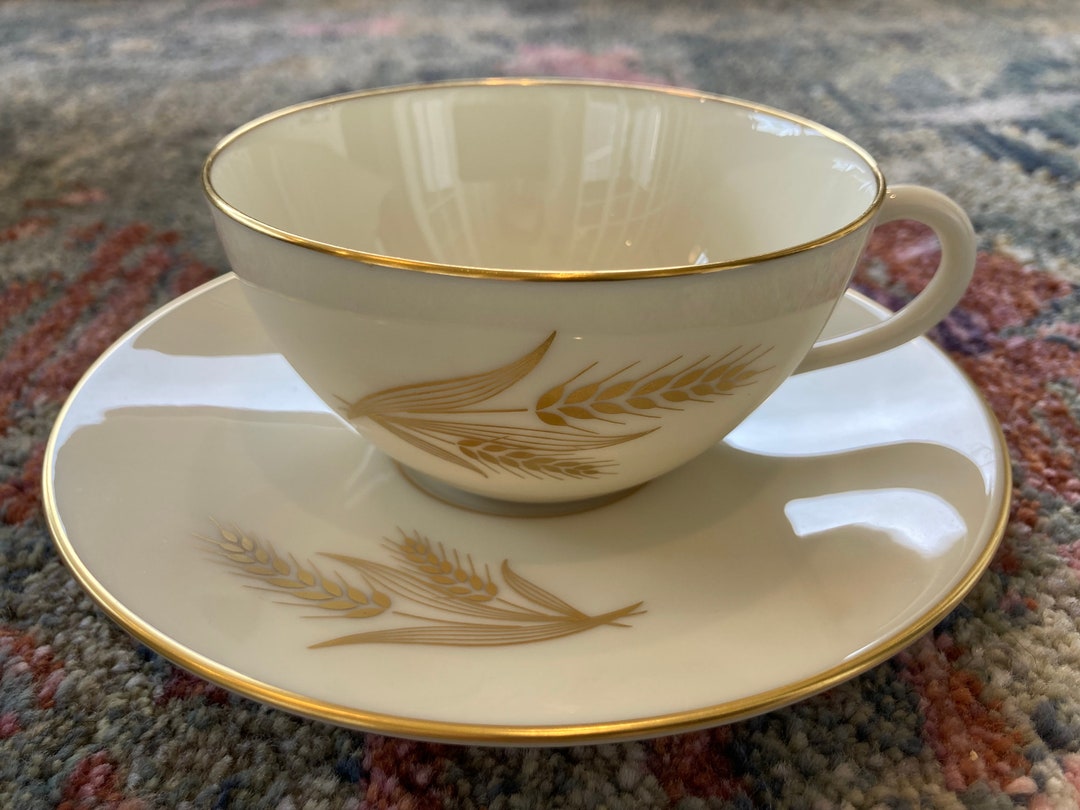 Lenox Cup and Saucer Coffee or Tea, Wheat R-442, Made in USA - Etsy