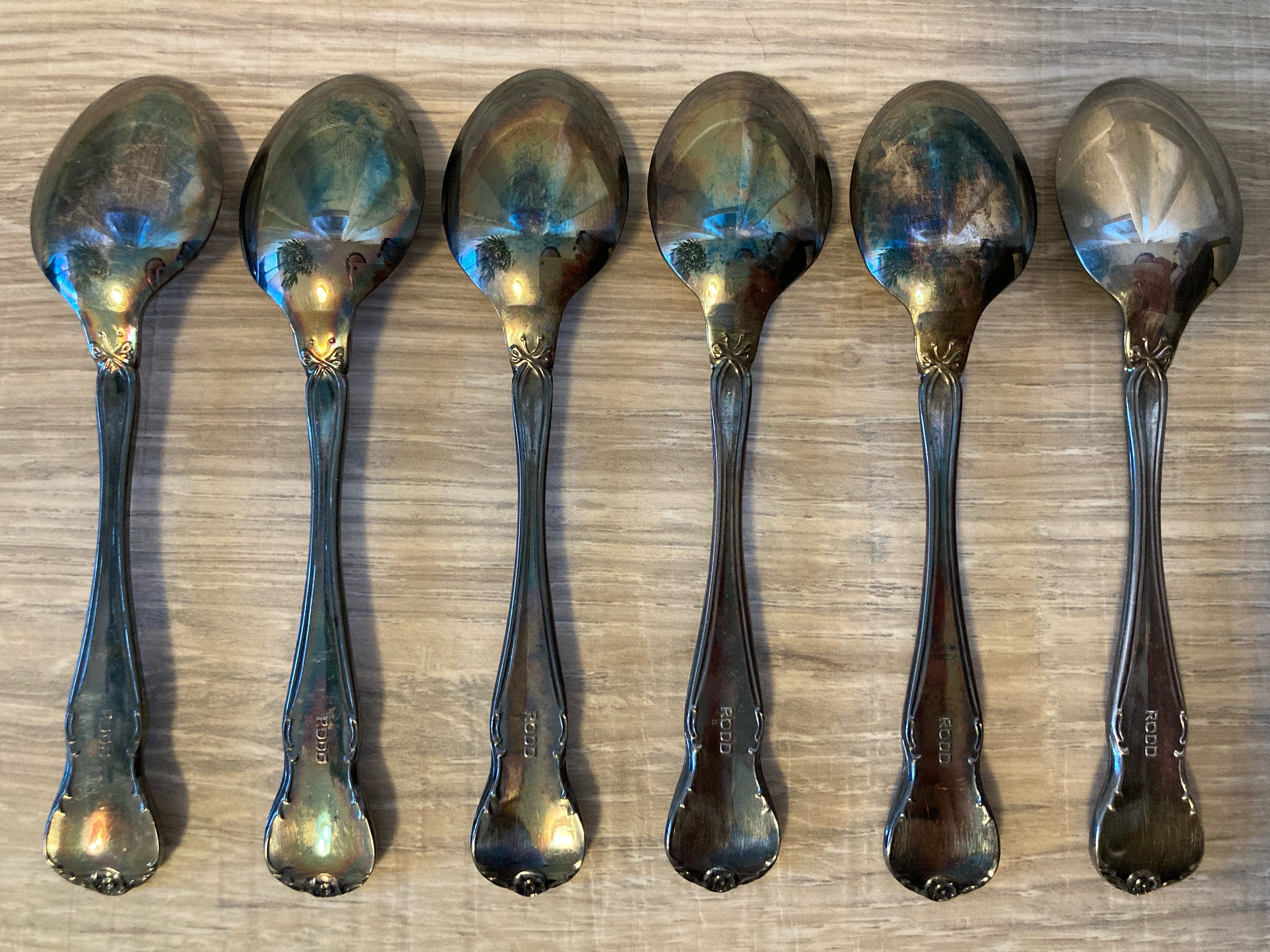 Vintage Silver Small Teaspoons by Rodd, Silver-plated Set of 6 ...