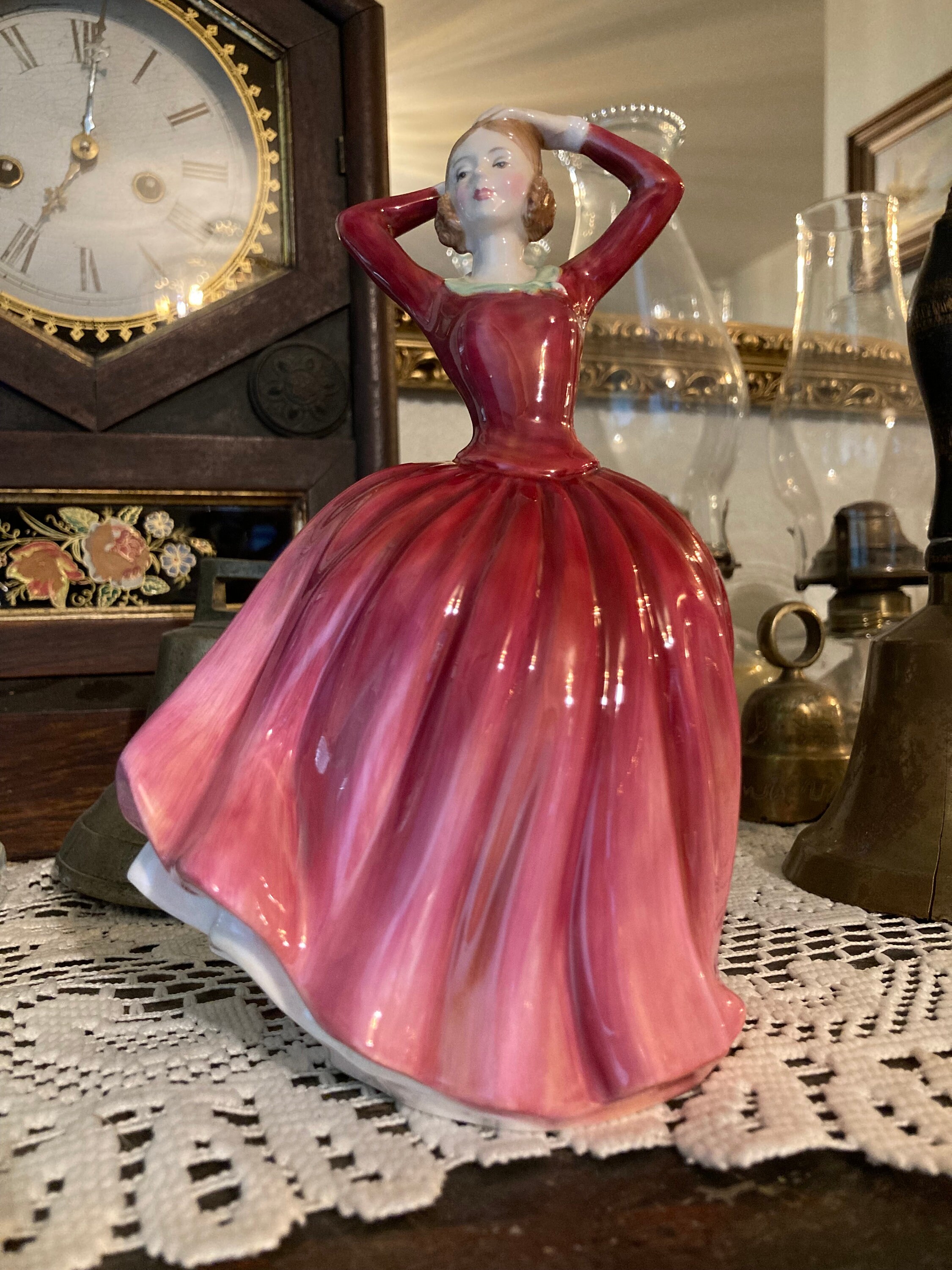 Royal Doulton Pretty Lady Figurine katrina HN2327 With Red Dress, First ...