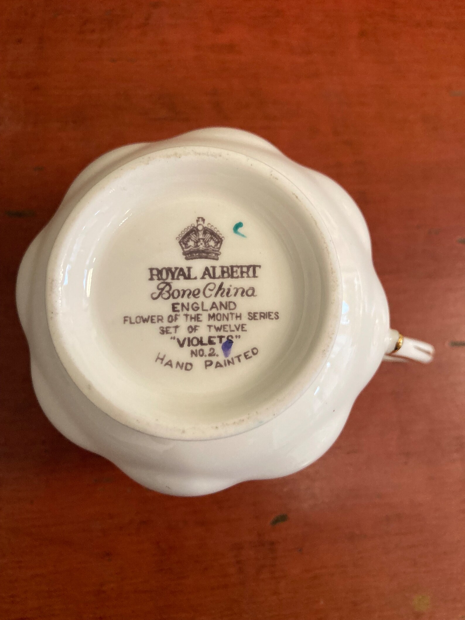 Vintage Royal Albert Violets Teacup and Saucer Flower of the Month Series No. 2, February, Hand ...