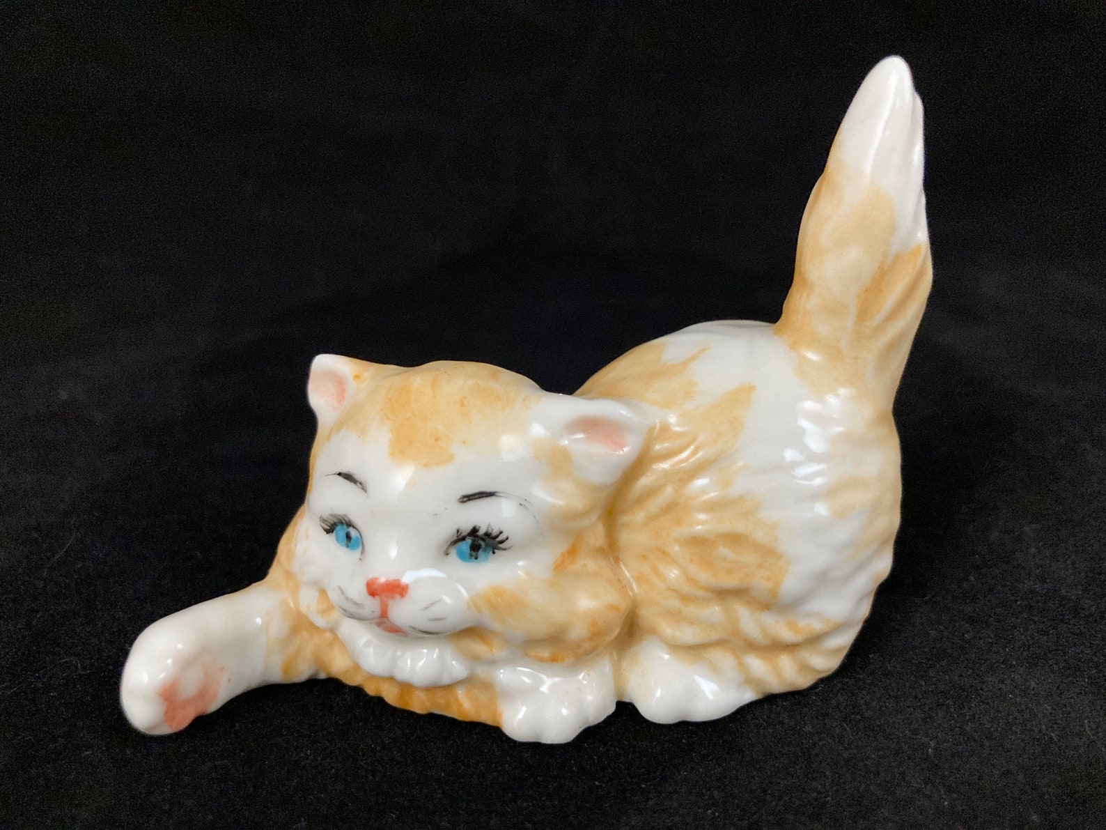 Vintage Cat Figurines Small Set of 3 Hand-painted, Playful Kitten ...