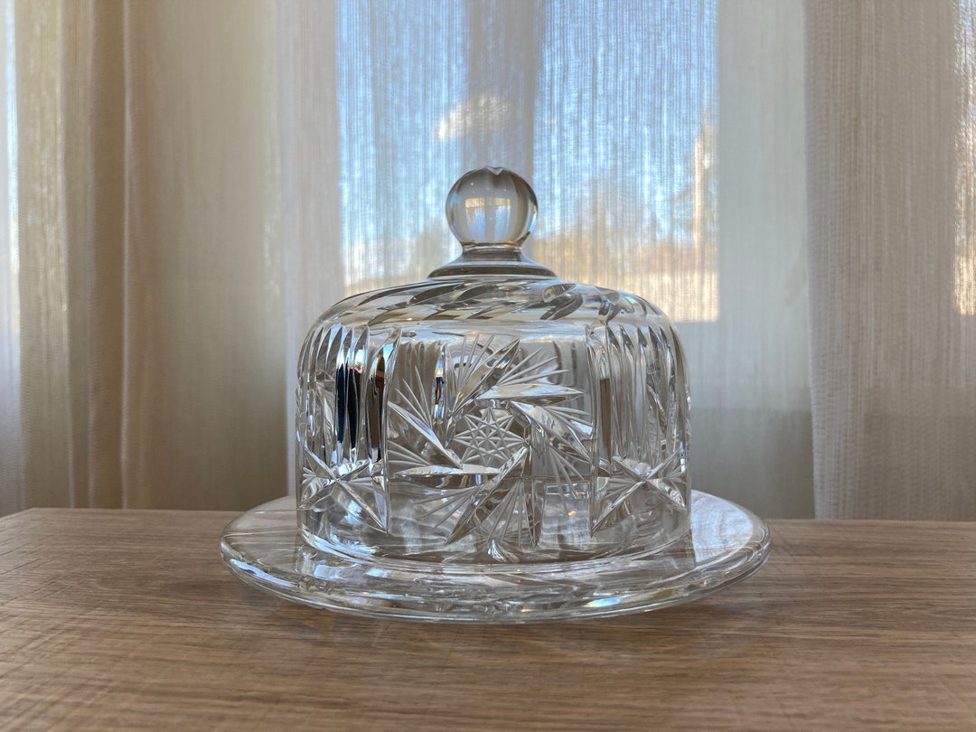 American Brilliant Crystal Dome Dish Hand Cut Sparkles in Sunlight ...