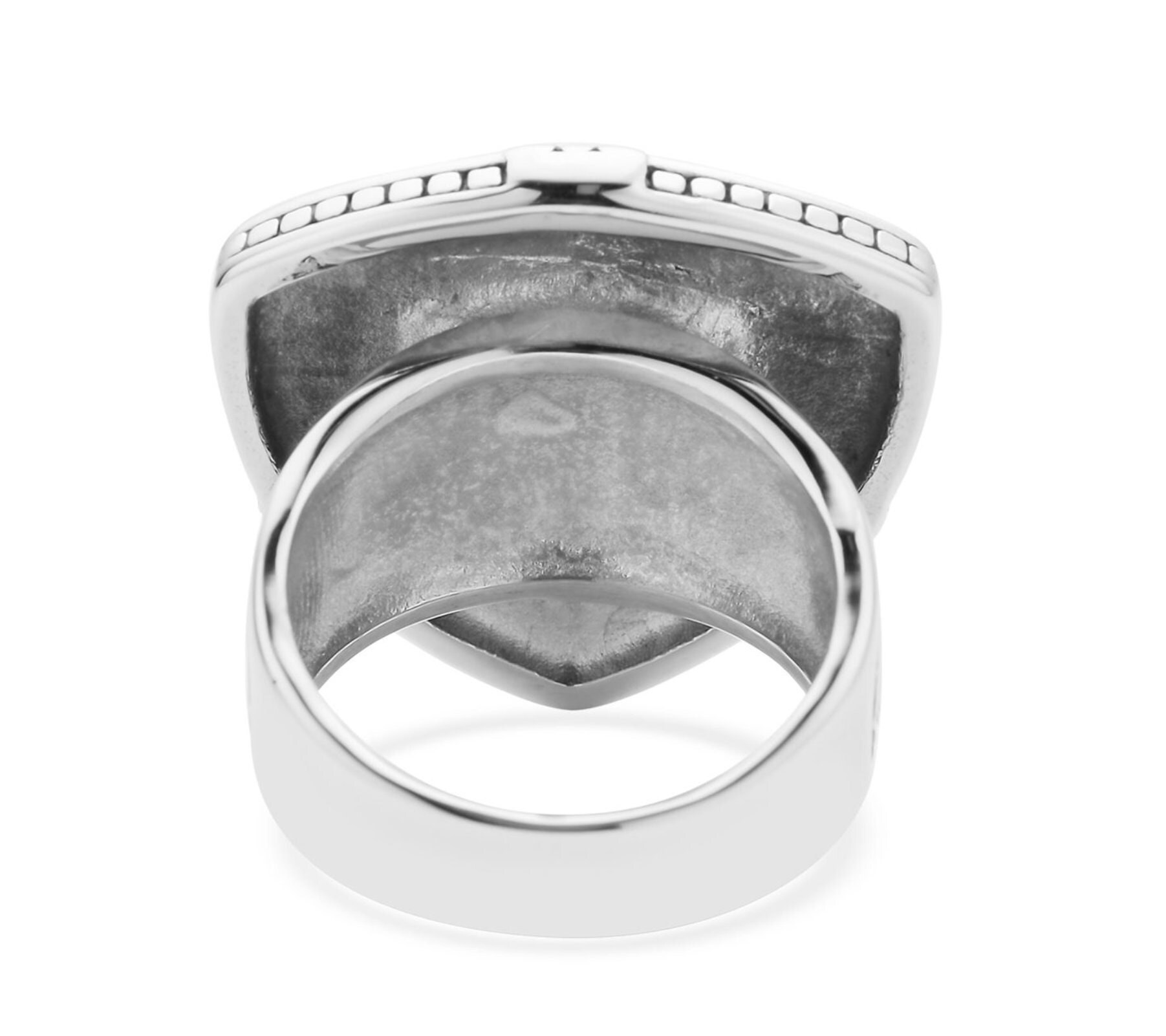 Red CZ Shield Filigree Ring in Black Oxidized Stainless Steel size 9 ...