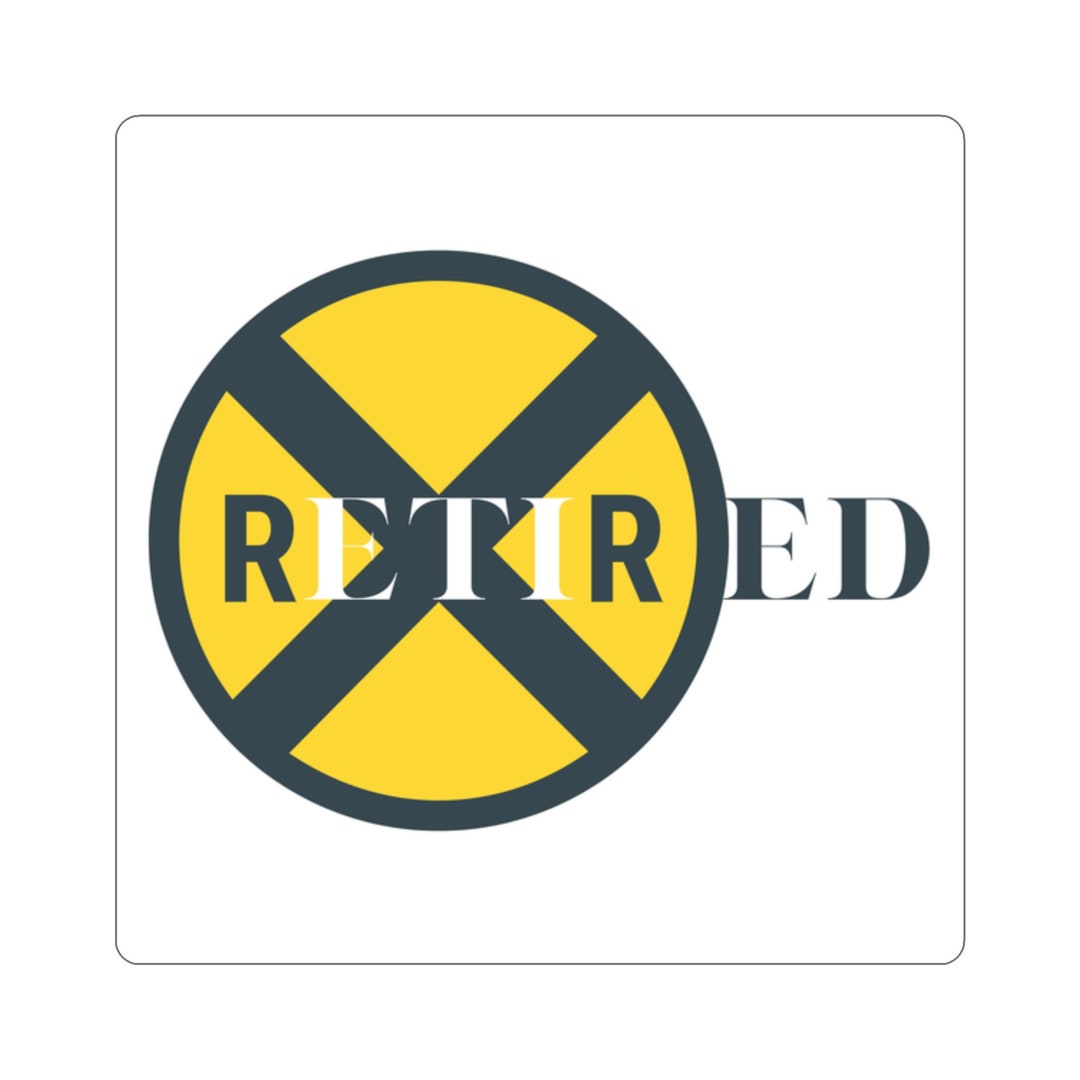 Retired Rail Sticker, Railroad Sticker, Retirement Sticker, Gift for ...