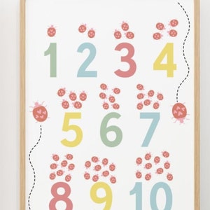 Love Bug Theme Playroom Posters Alphabet Numbers Let's Play Love Bug ...