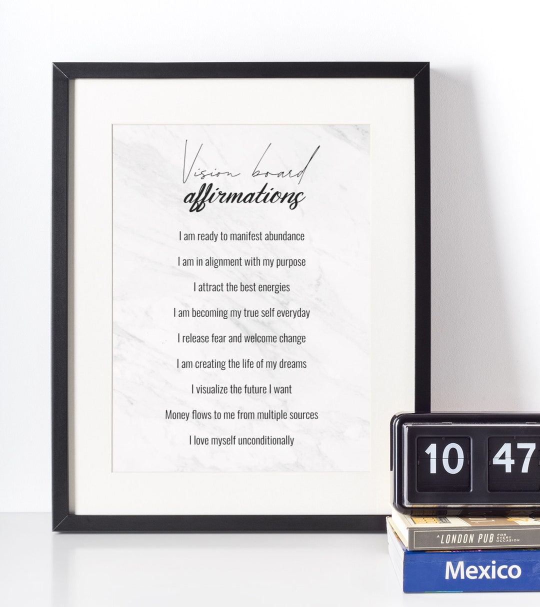 Vision Board Affirmations Printable Digital Download New Year Goals ...