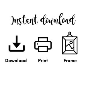 Set of 5 Groovy Flowers Digital Download Printable Art Gallery Wall ...