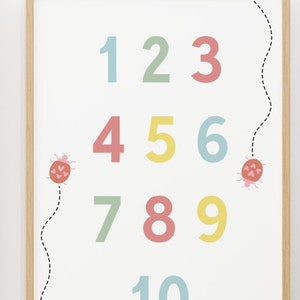 Love Bug Theme Playroom Posters Alphabet Numbers Let's Play Love Bug ...