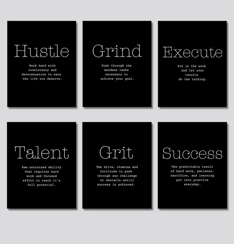 Office Motivational Posters Printable Download Gallery Wall 12 Set ...