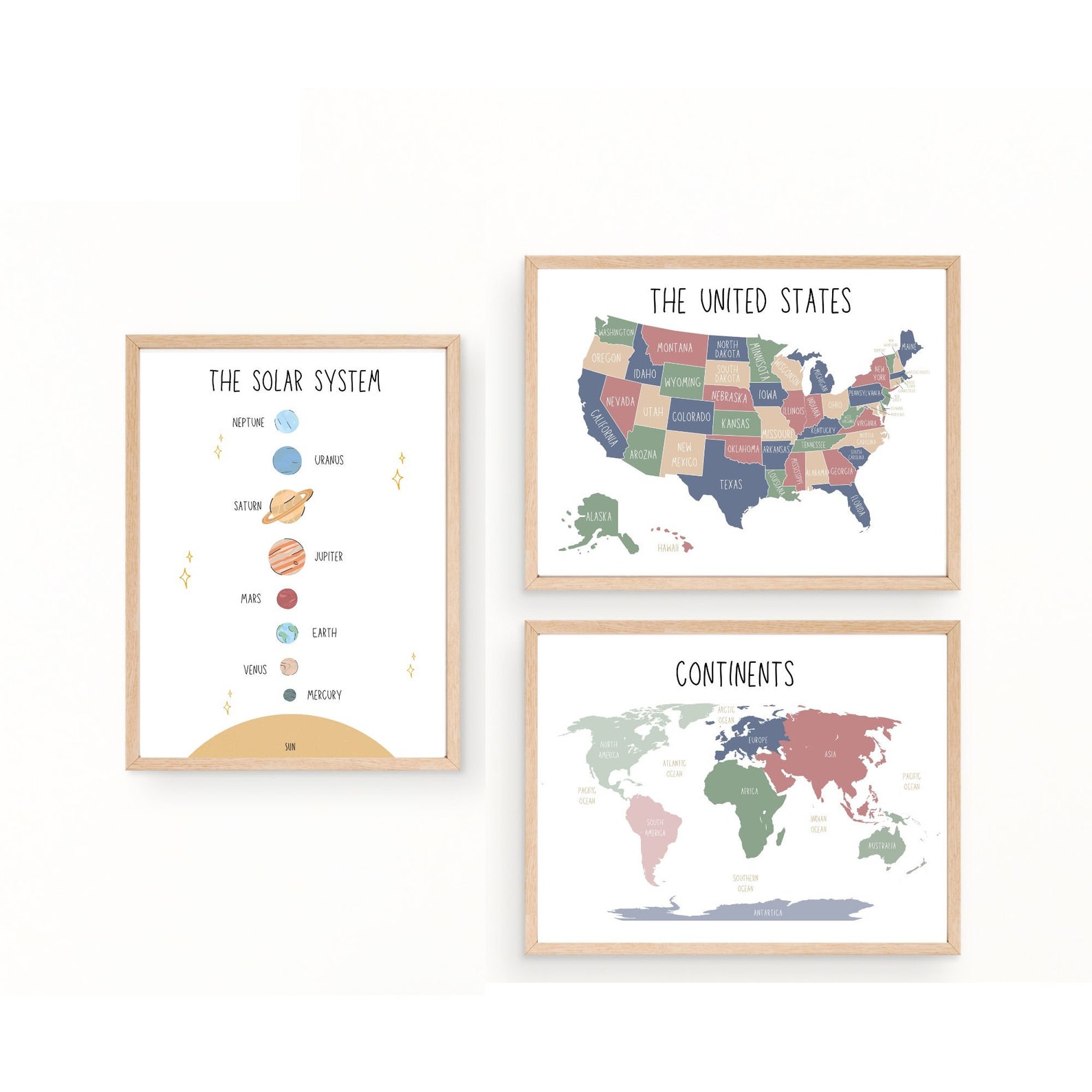 Educational Learning Posters Elementary School Kindergarten 1st 2nd ...