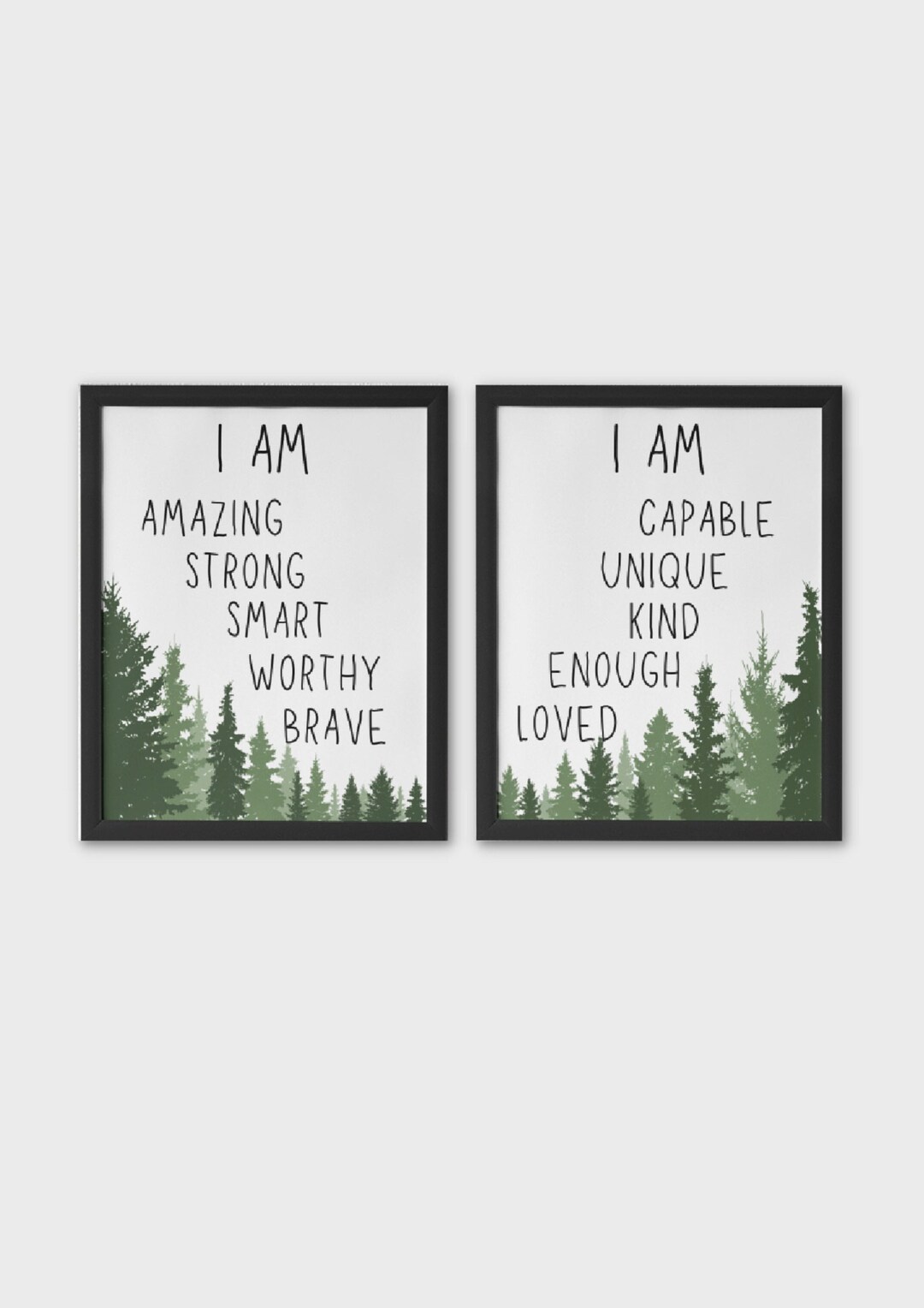 I Am Affirmations for Kids, Woodland, Trees, Forest, Baby, Nursery ...