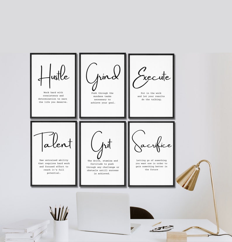 Office Motivational Posters Printable Download Gallery Wall 12 Set ...