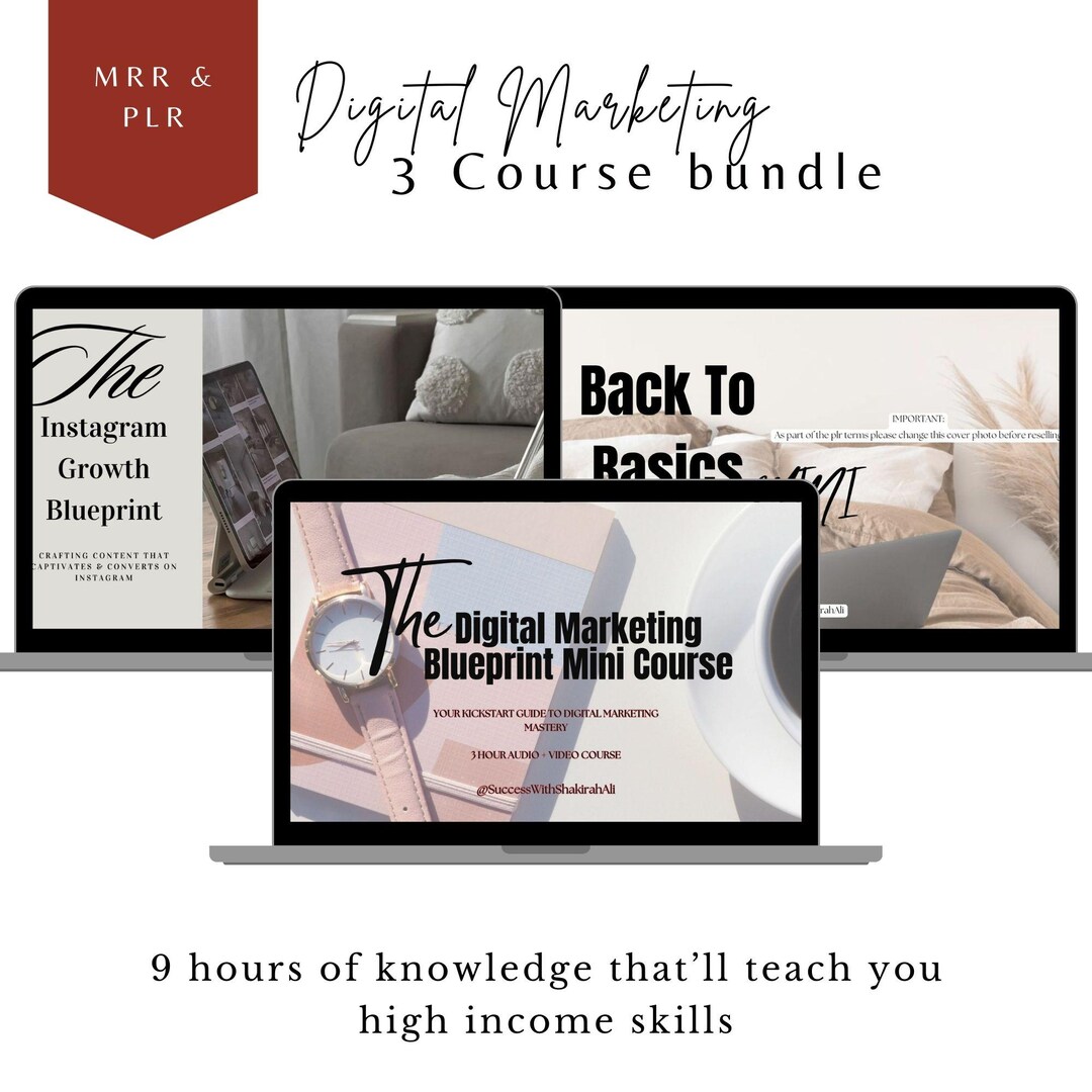 Digital Marketing Course Bundle: Instagram Growth, Digital Download - Etsy