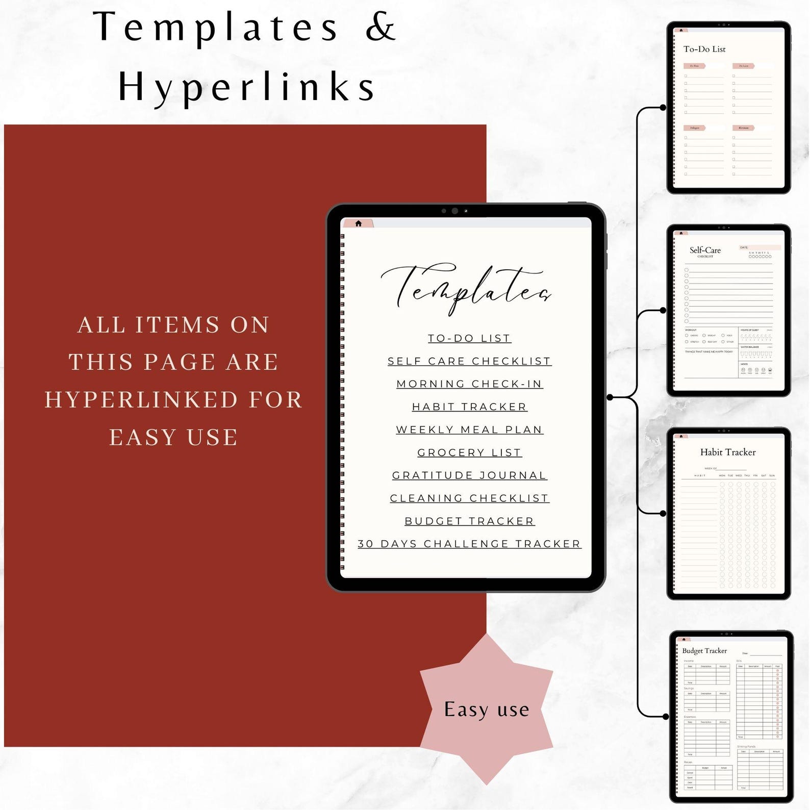 Hyperlinked Digital Planner: Customizable Canva Template, Goodnotes ...
