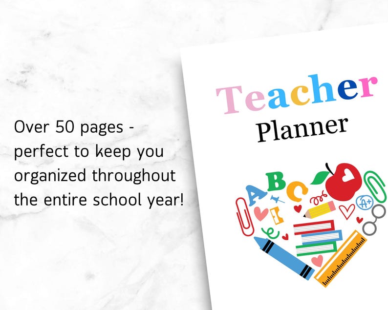 Digital Teacher Planner Printable: Academic Organizer (PDF Download) - Etsy