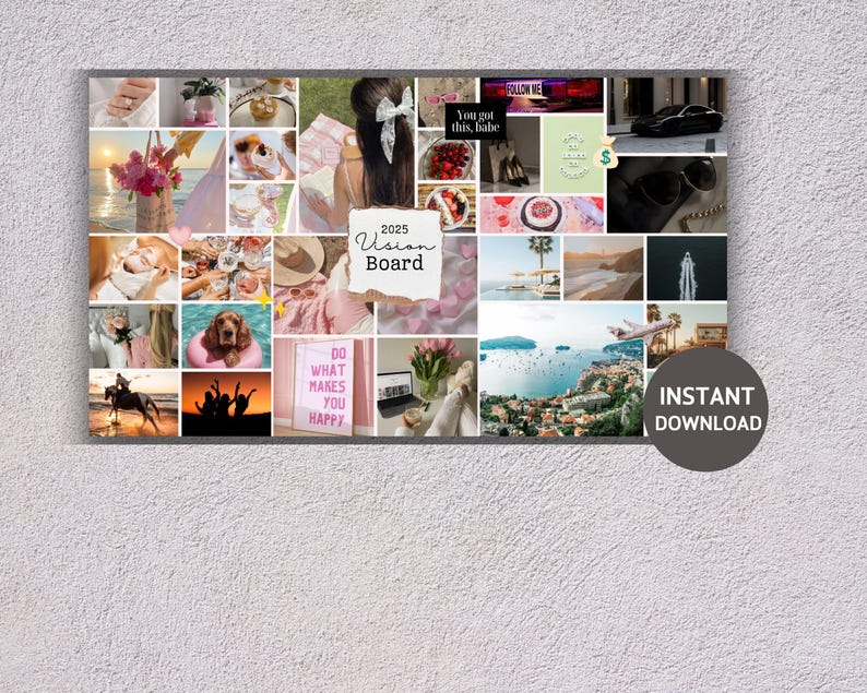 2025 Printable Vision Board Bundle With 800+ Photos, Affirmations ...