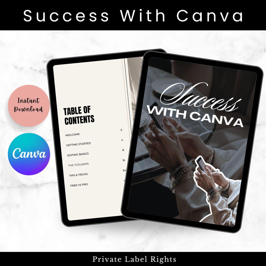 Canva Beginner's Guide With PLR | Canva Toolbar Tutorial | Instant Download - Etsy