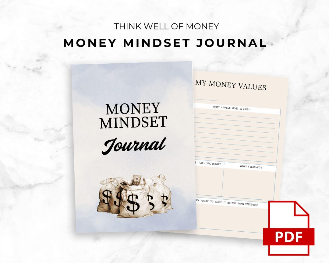 Money Mindset Journal, Printable Planner, Income and Expense Tracker - Etsy